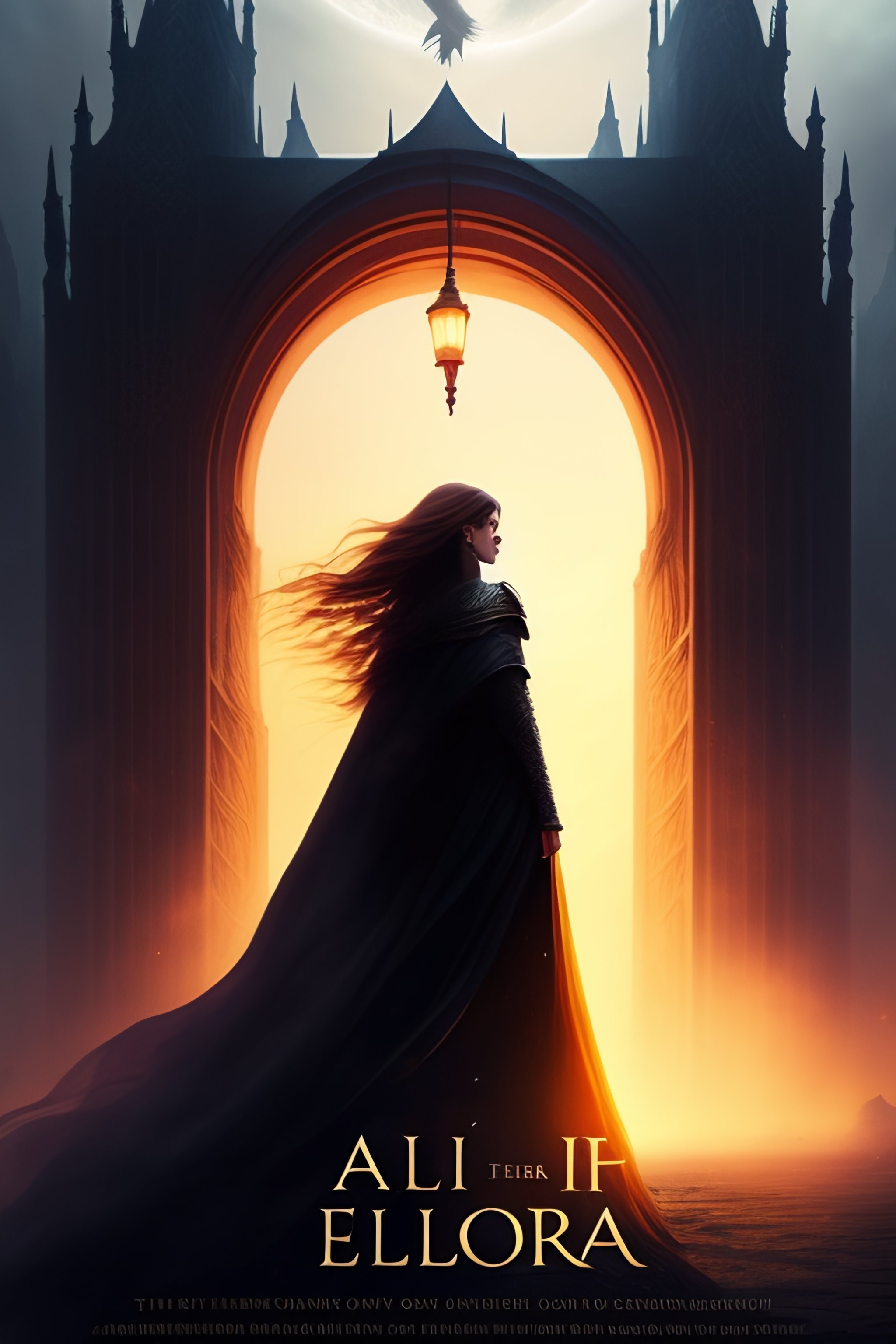 Lexica - Elora, standing in the middle of a ruined city shrouded in fog ...
