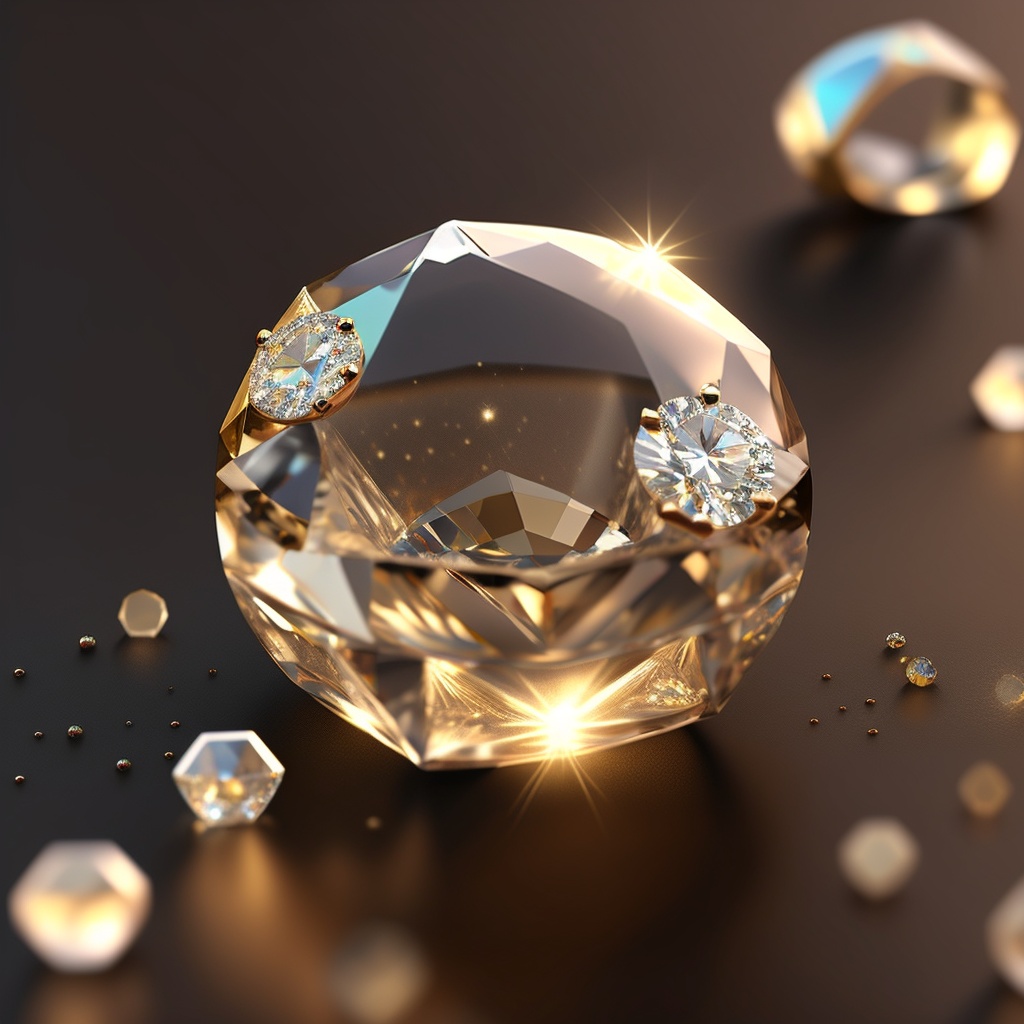 Lexica - Clear round diamonds, macro closeup lots of faceted diamonds ...