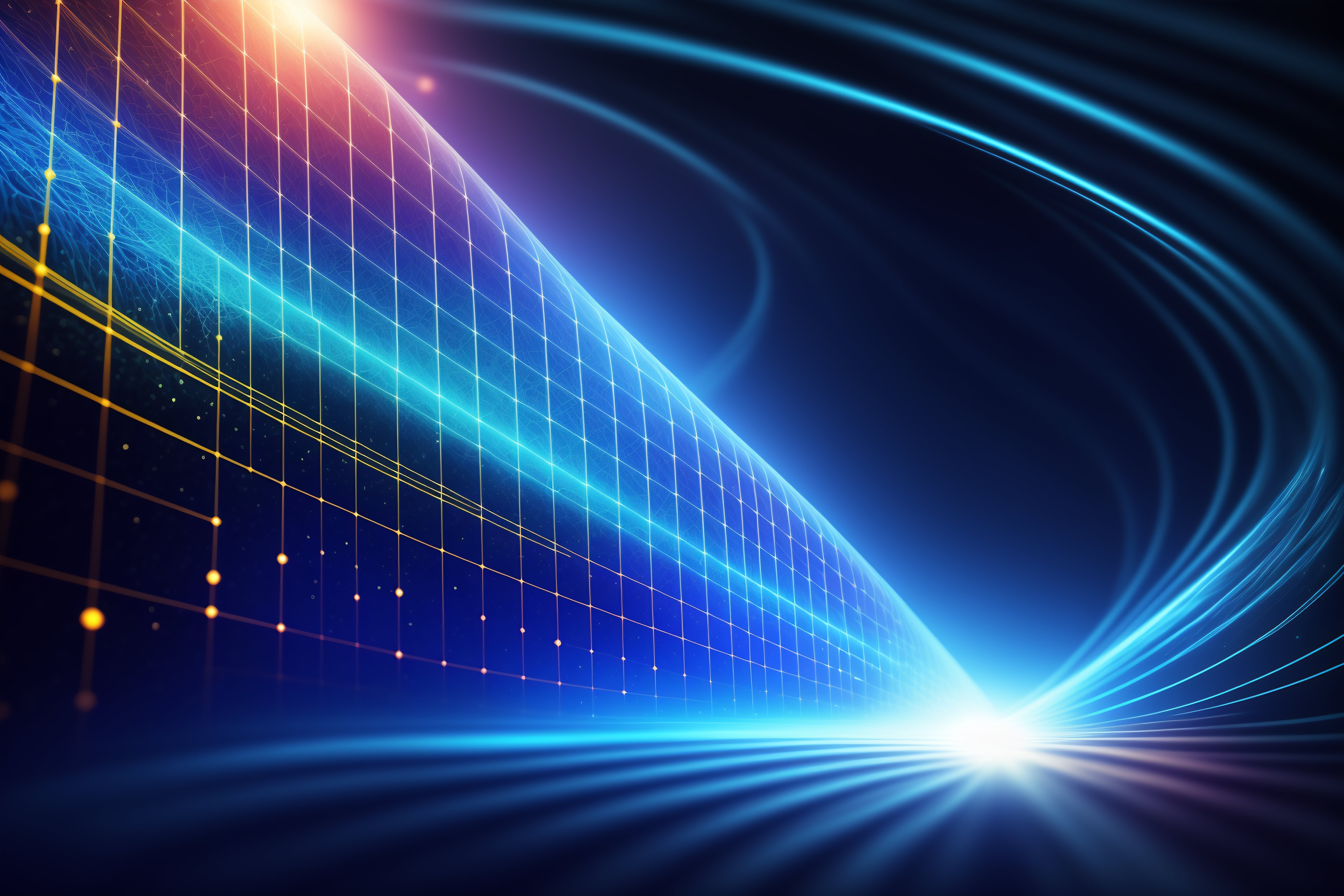 Lexica - Quantum background network ,abstract on dark blue, straigt ...