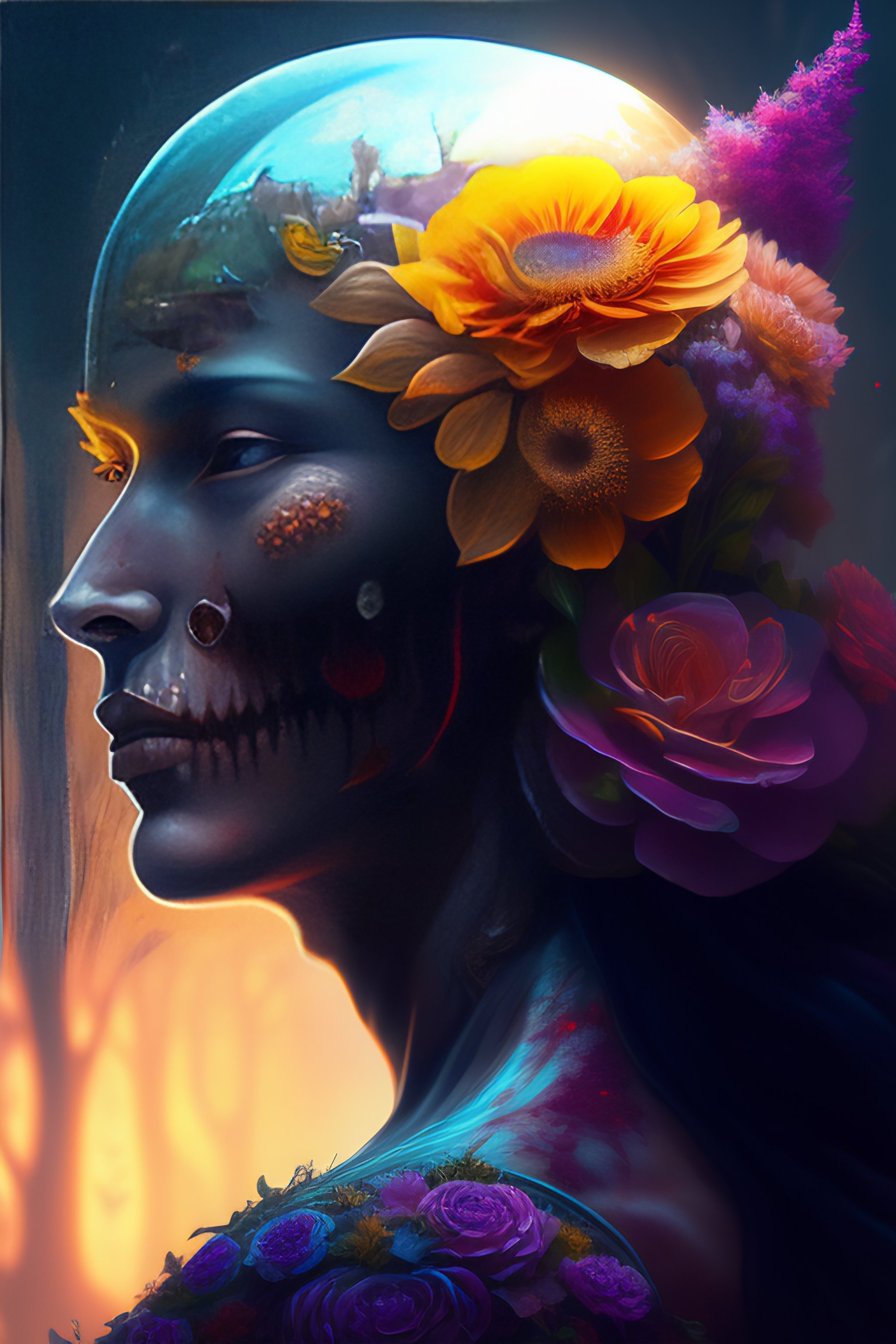 Lexica - Zombie on decomposition with flowers sprouting out of his body ...