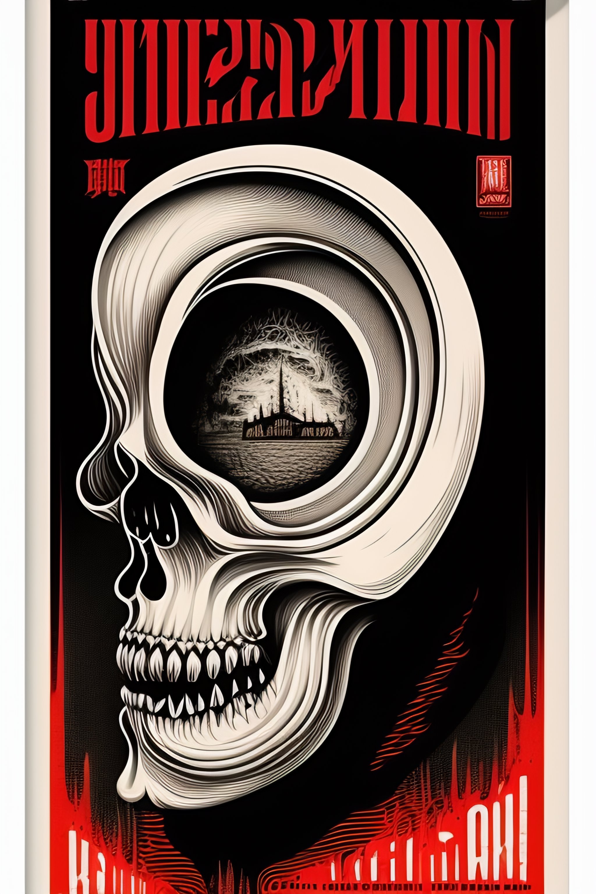 Lexica - Oyster on a 1990s horror movie poster, inking, vintage 90s ...