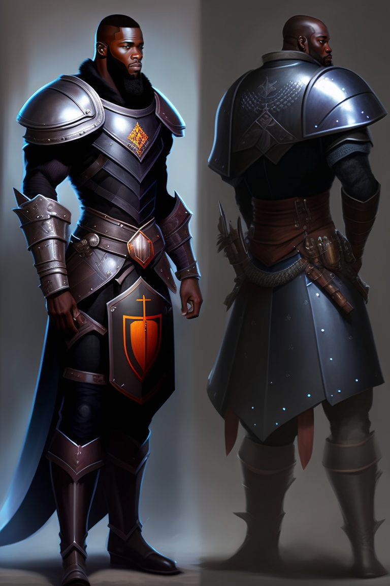 Lexica - Black man, ogro, cavaleiro, tank, defense, tower shield,man ...