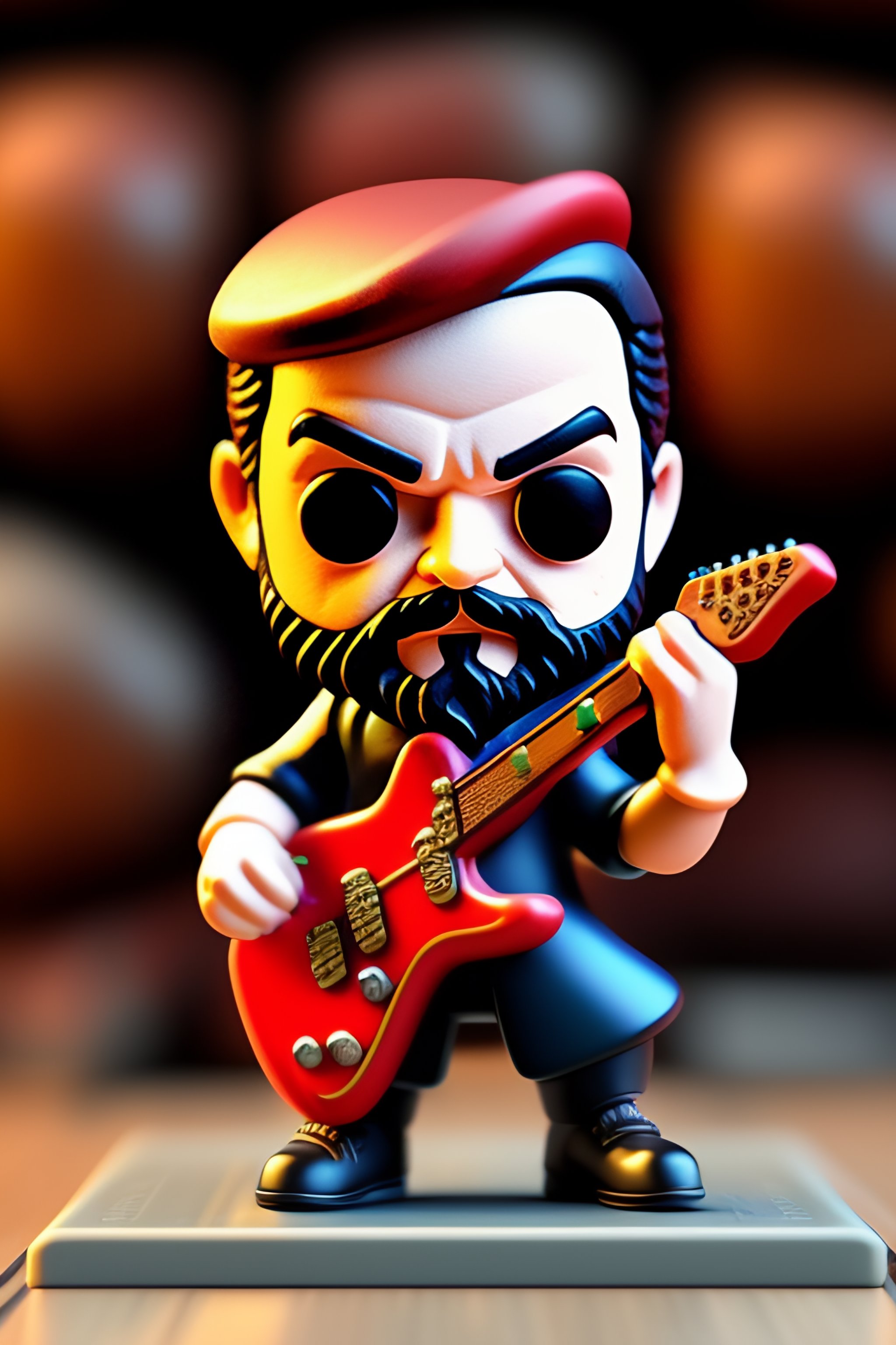 Lexica - Rajoy wizard rocker playing guitar funko realistic 3d render ...