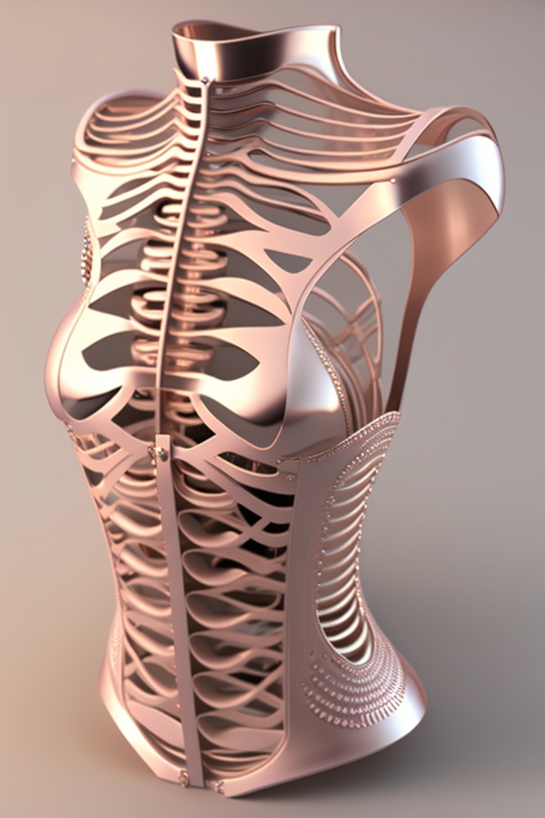 Lexica - 1950;s female clear simple skeleton bone corset encrusted with ...