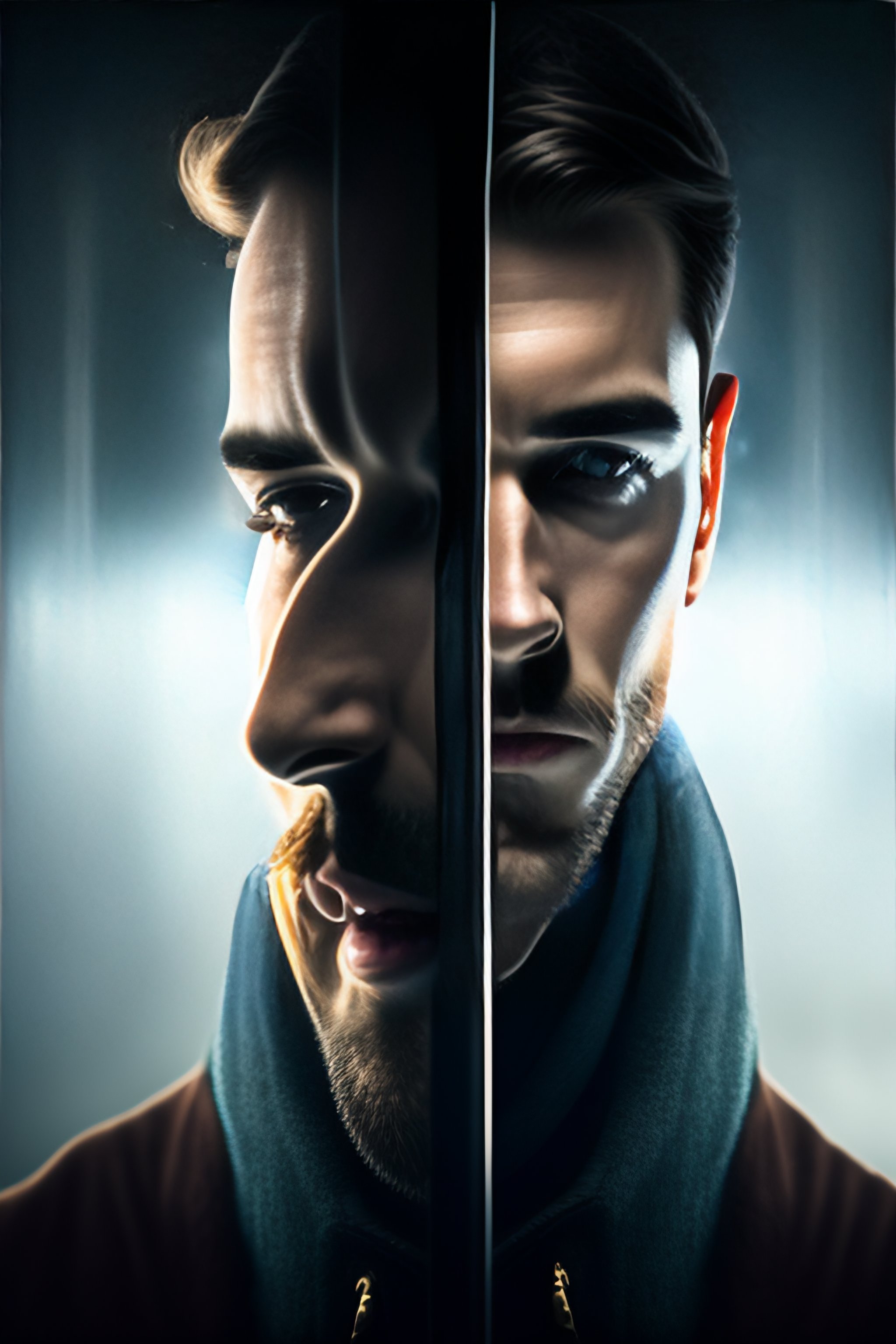 Lexica - Man looking in mirror and seeing a monster reflection