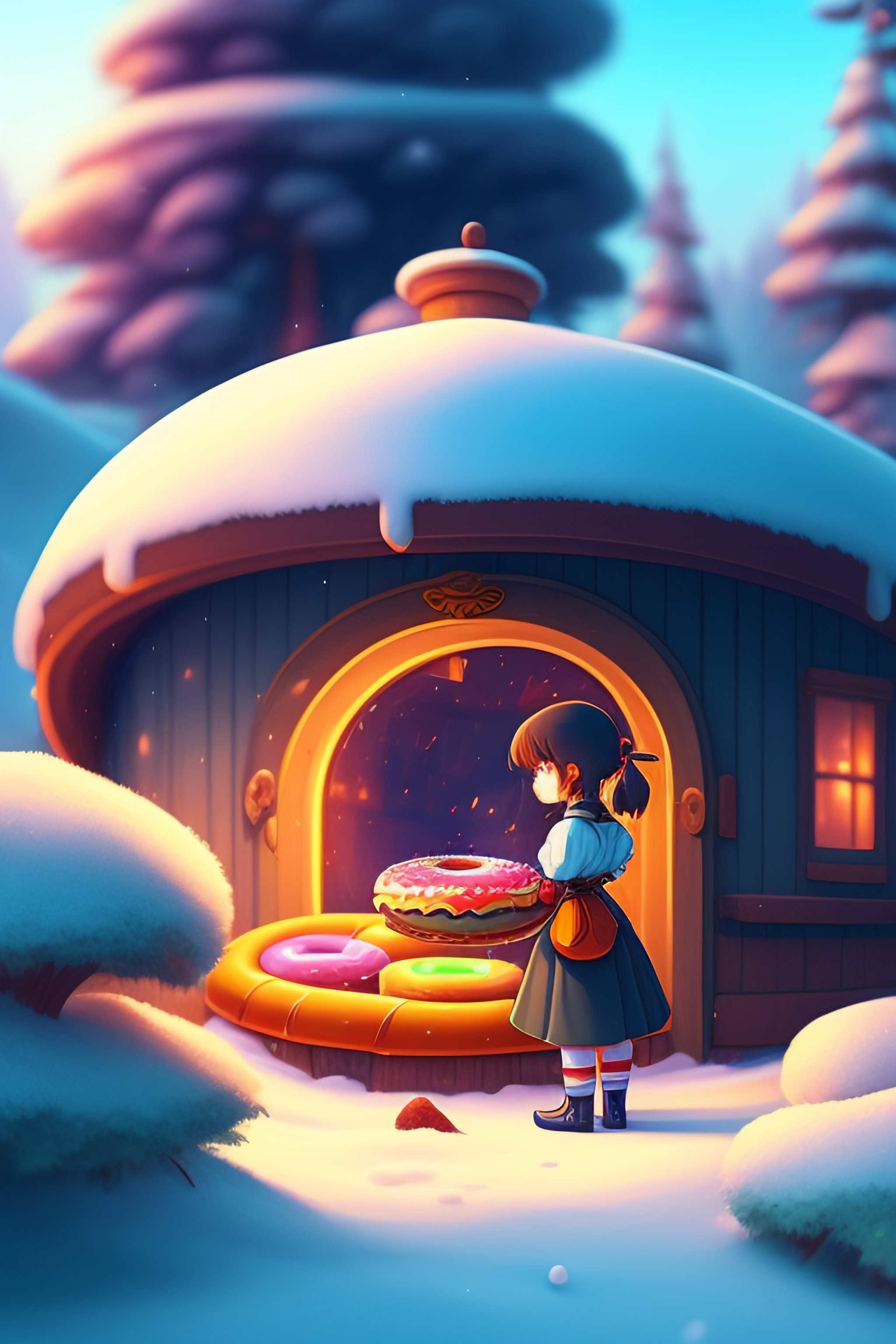 Lexica - Create a high resolution artwork of lofi ,Anime Little Girl is ...