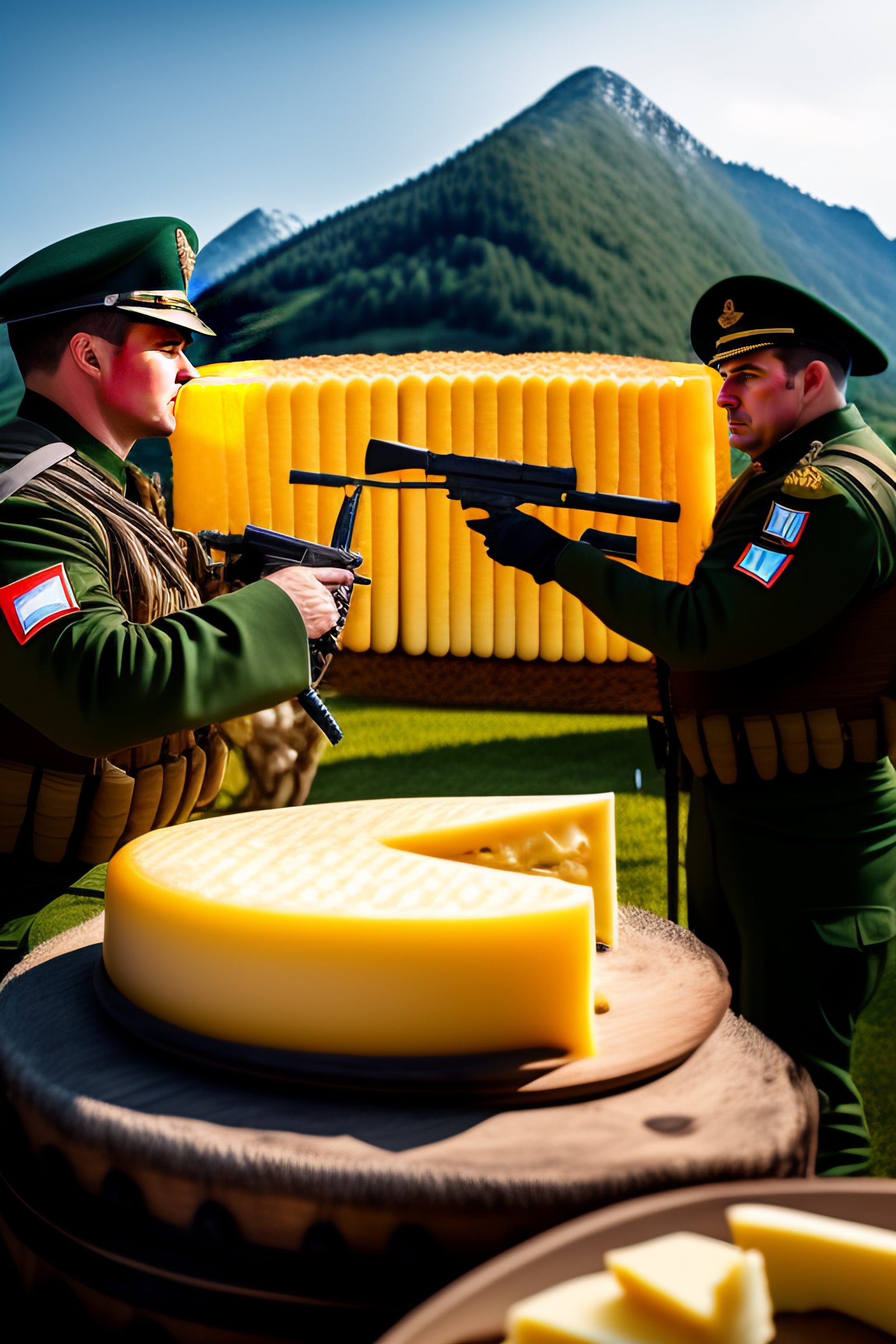 Lexica - Austrian military defending against a cheese invasion