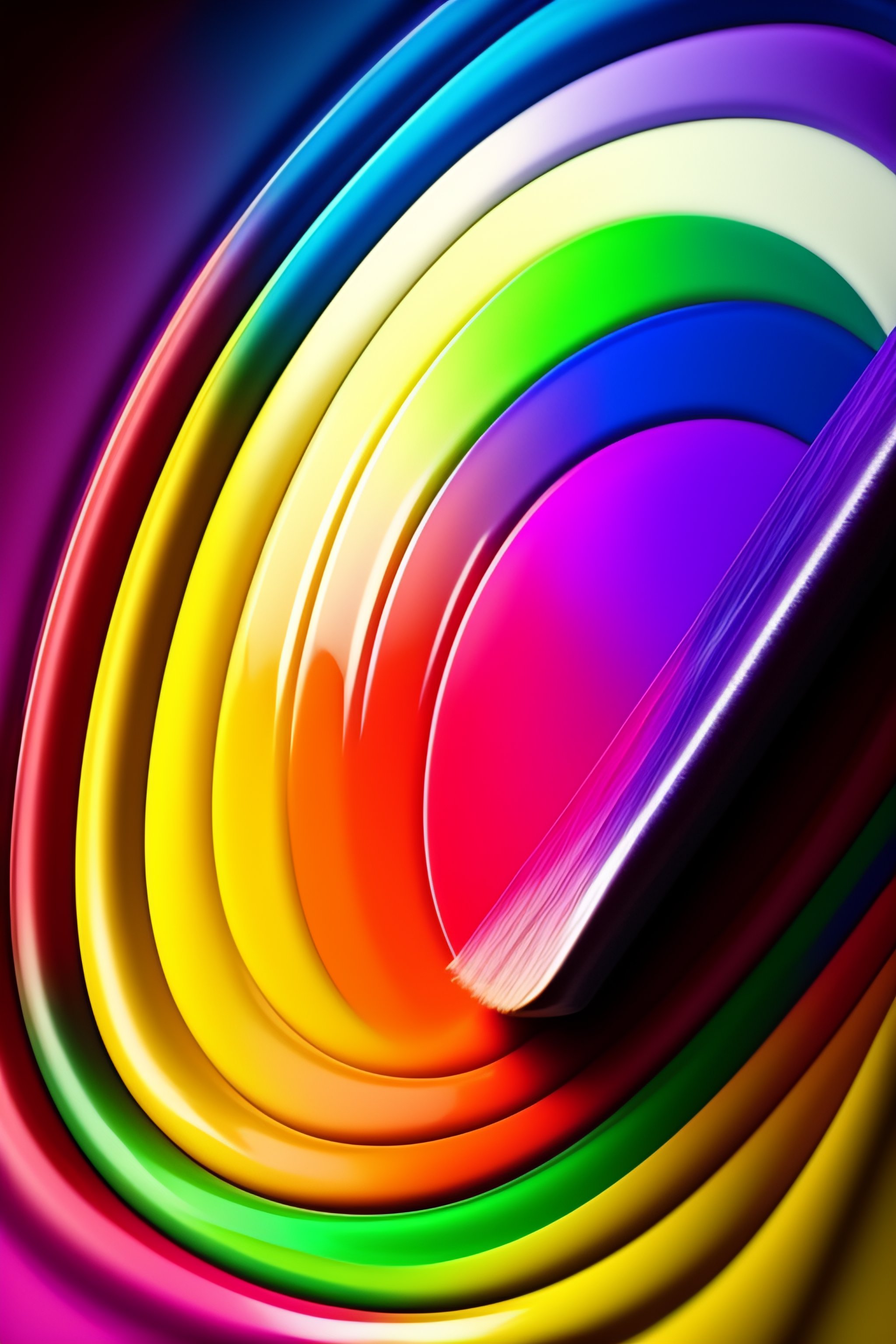 Lexica - A large trait of paint with the lgbt colors made by a large ...