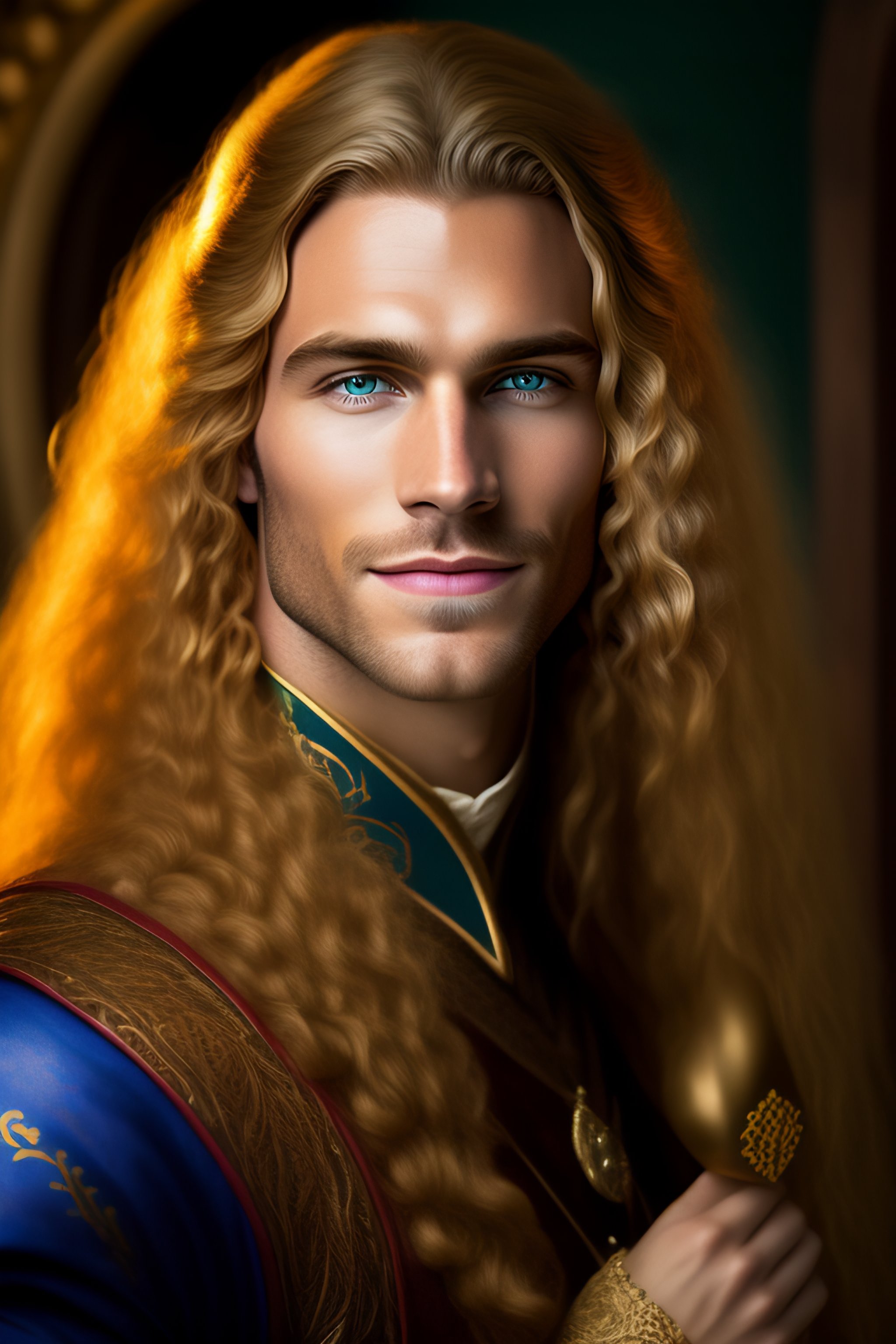 Lexica - Arrogant bard with long blond hair smiling and spining a coin