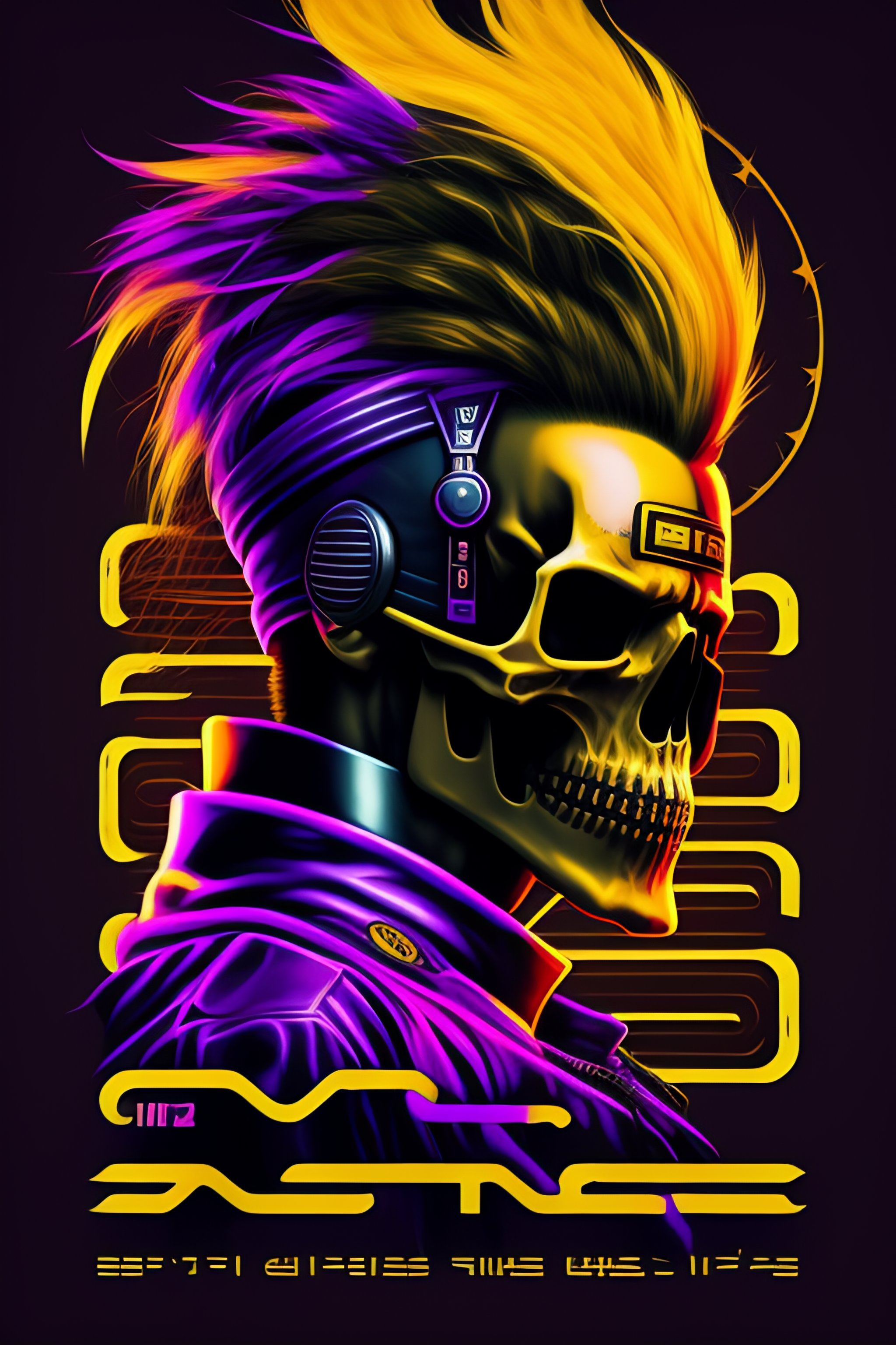 Lexica - Logo design with the text "Neo Punks", cyber punk style ...