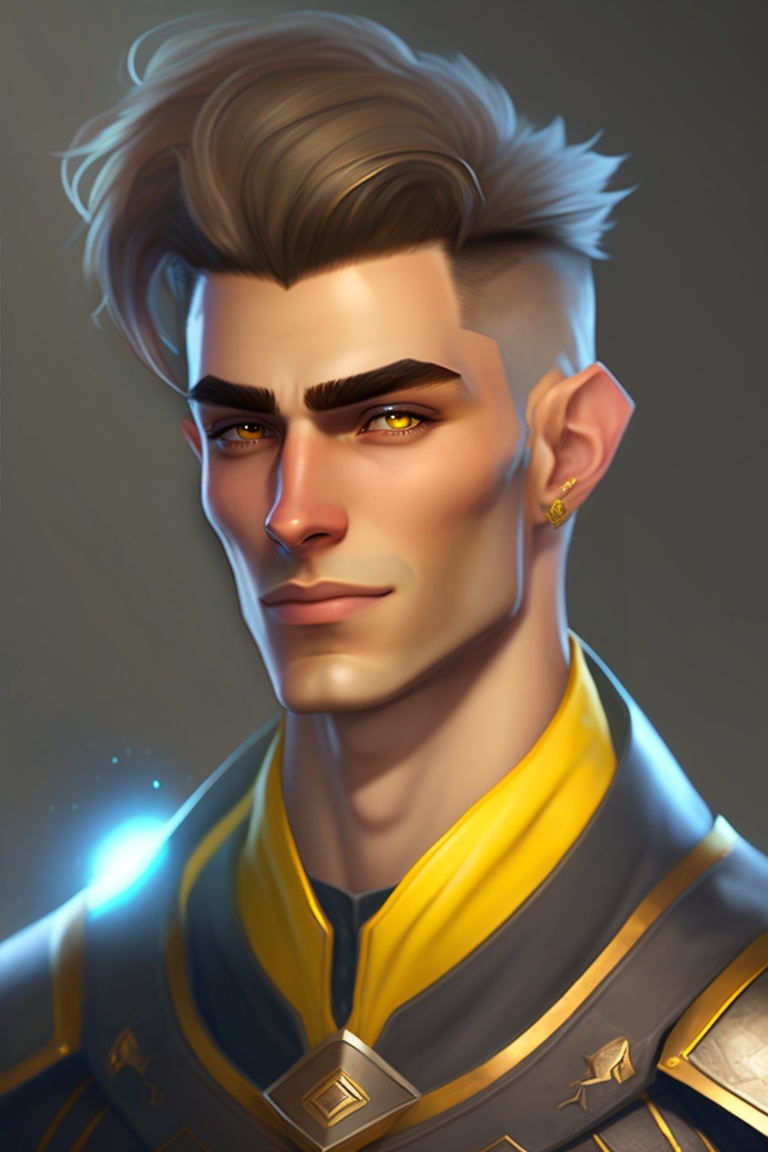 Lexica - Elf guy looking smug, concept art, character portrait, gray ...