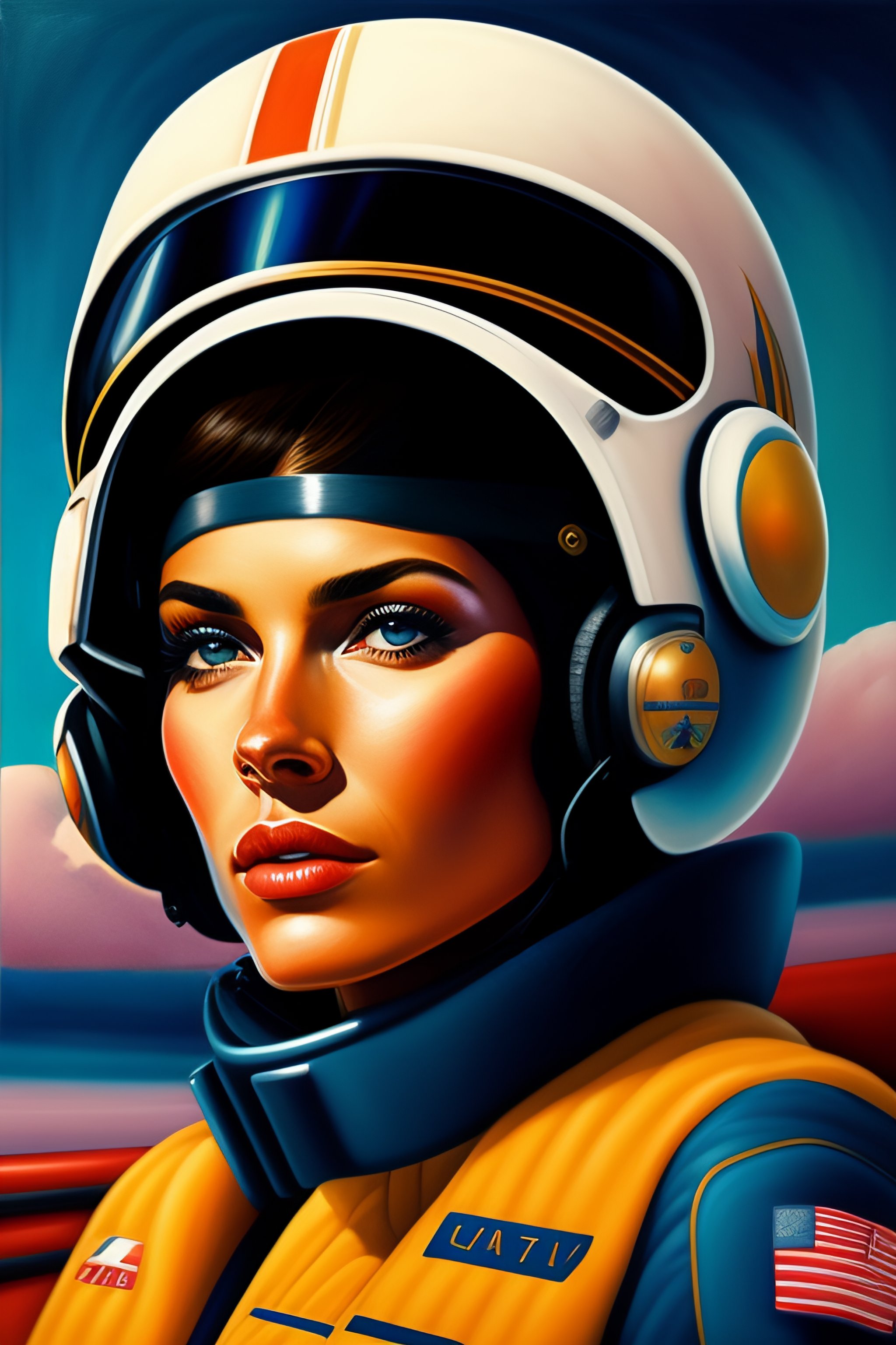 Lexica - Cyborg pilot, women,interior cockpit, by tarsila do amaral ...