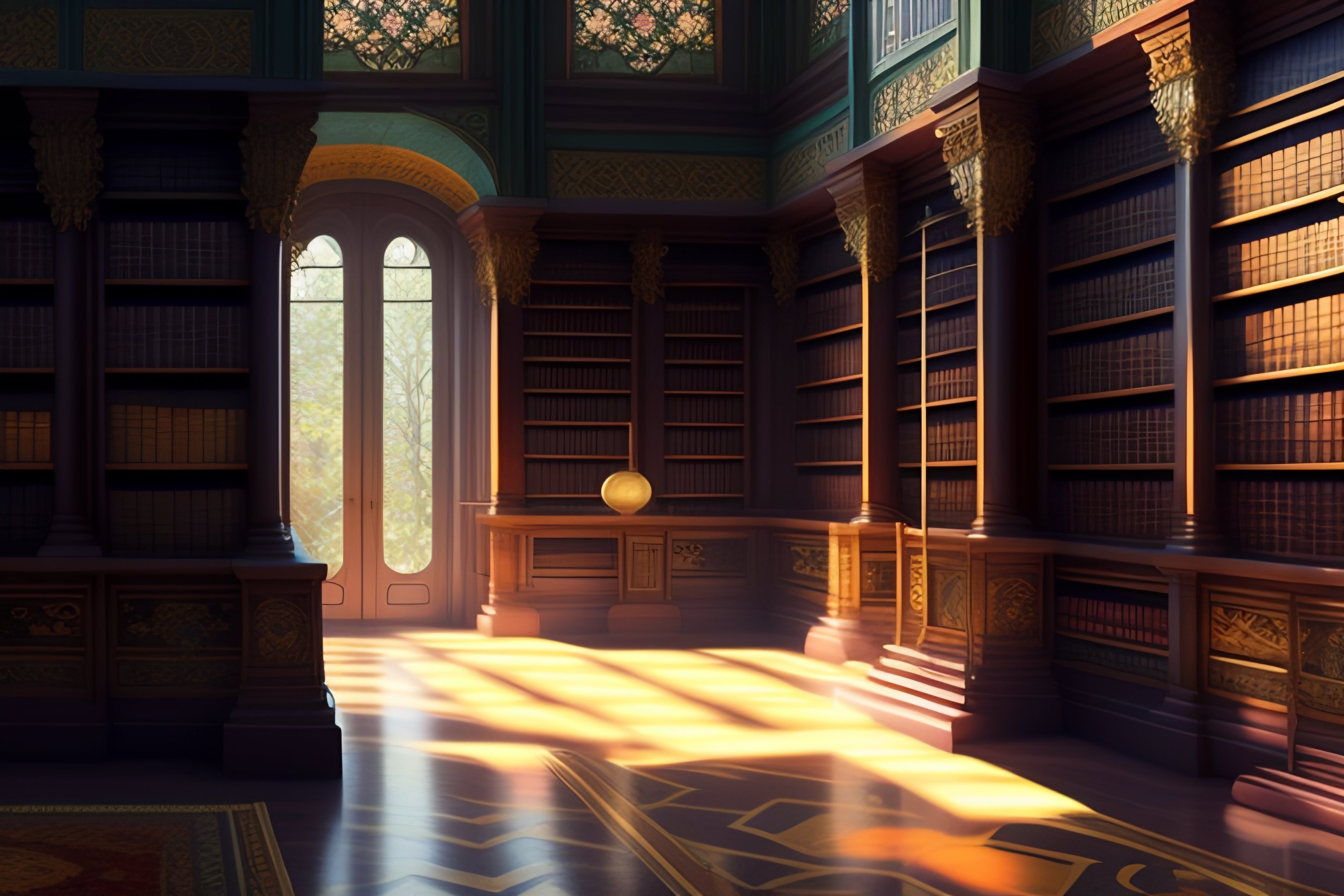 Lexica - Victorian library interior, ferdinand knab, lois van baarle ...