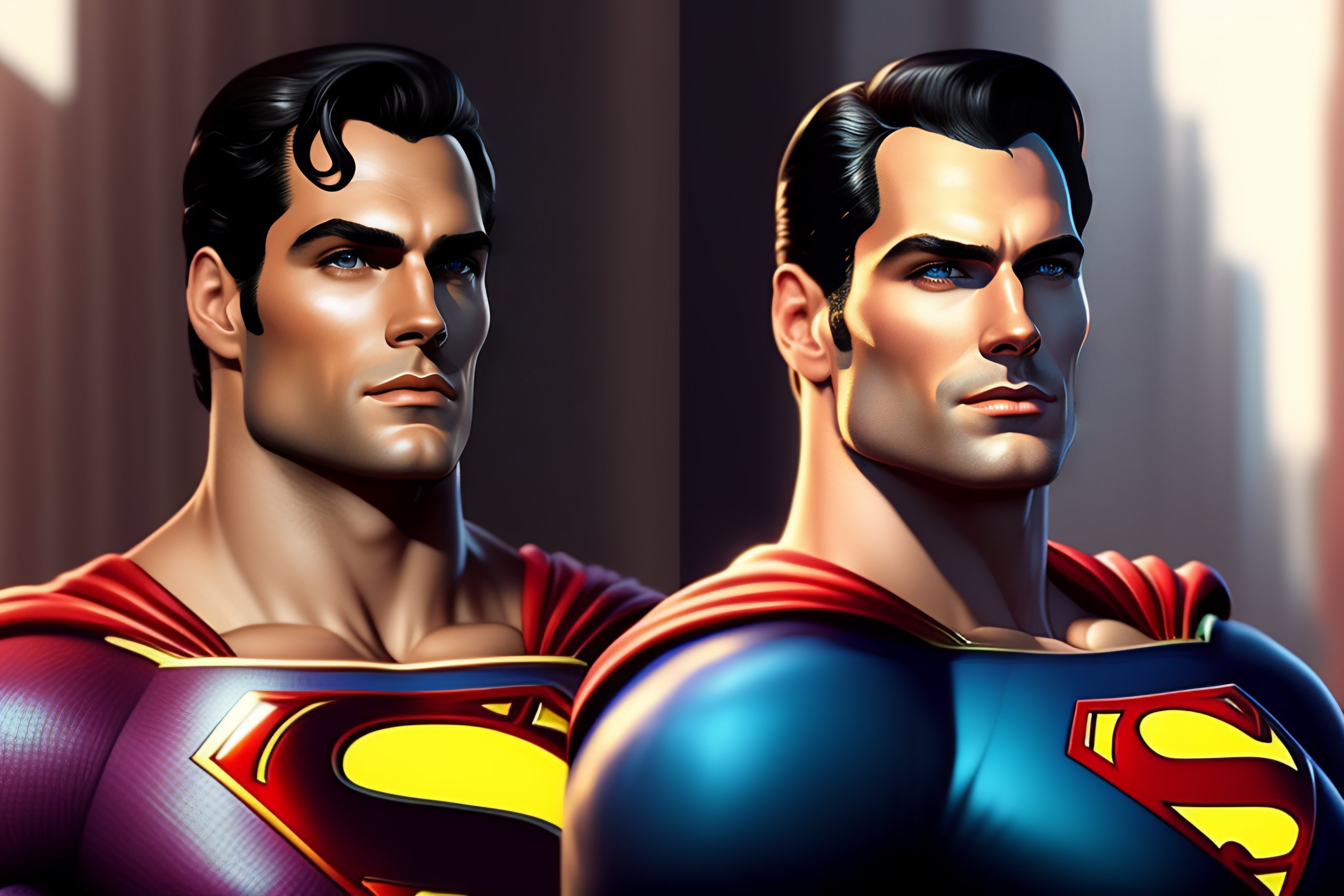 Lexica - Superman, high detalied, henry cavill, classic costume, flying ...