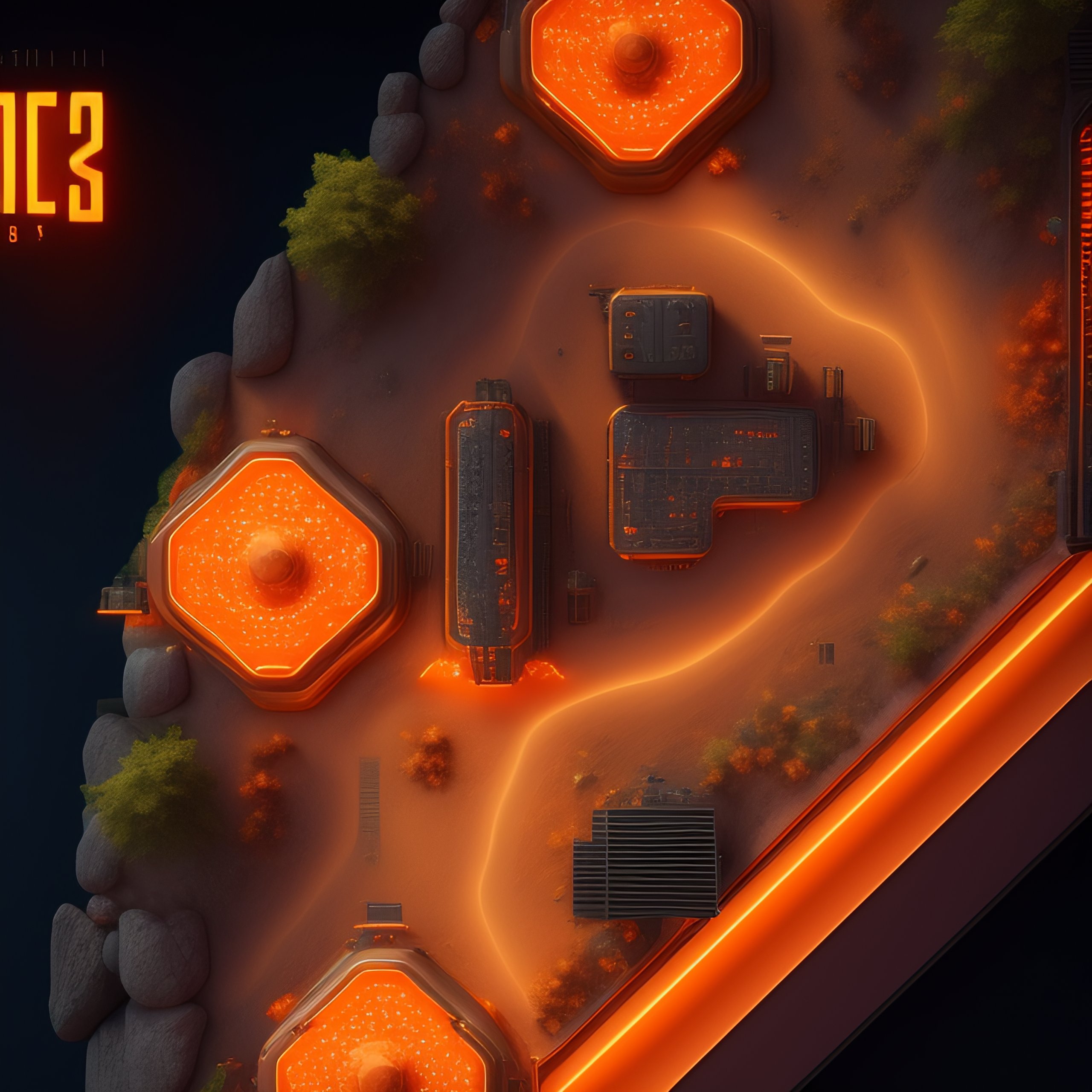 Lexica - CS-GO deluxe hell map, hollographic orange details color ...