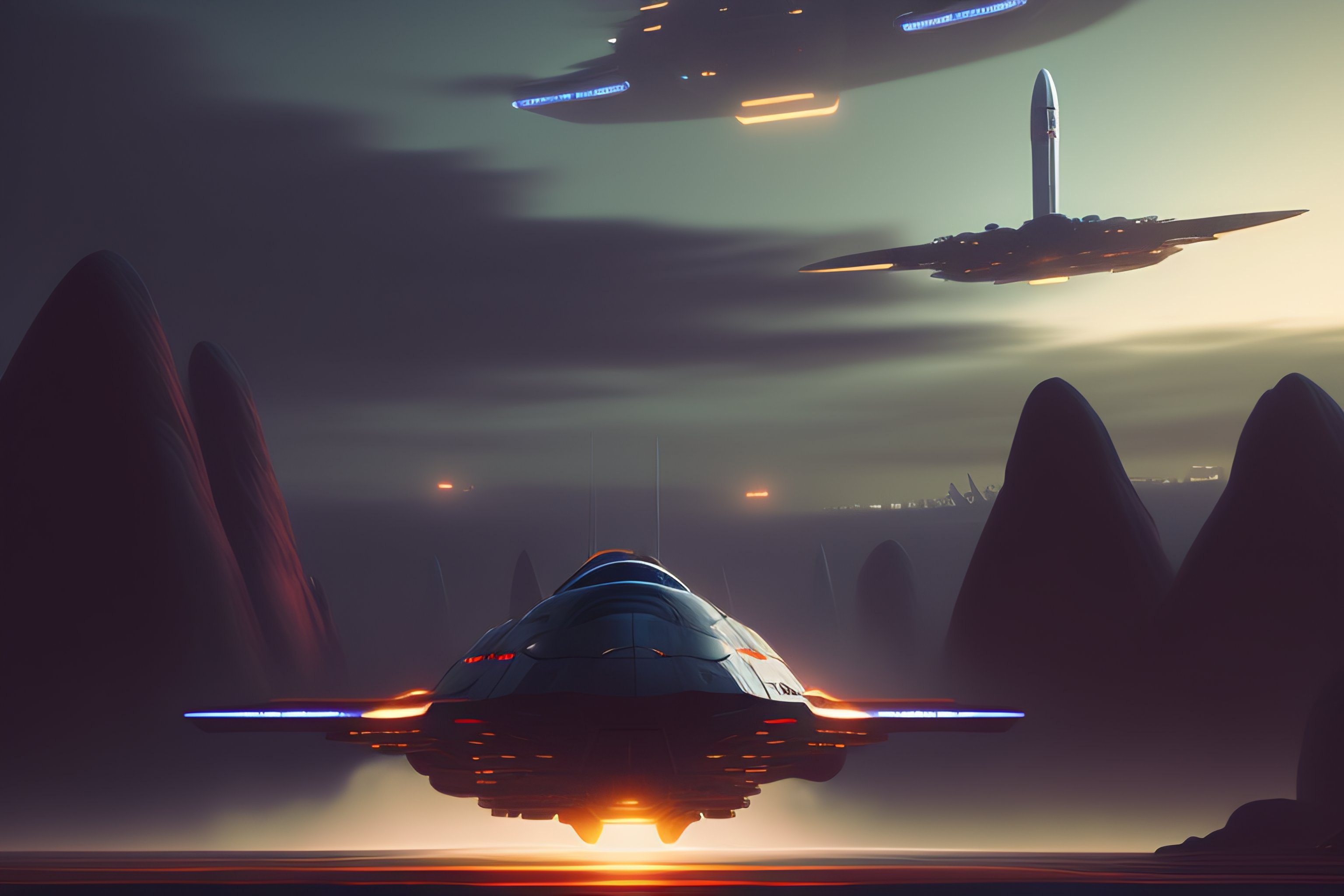 Lexica - Alone spaceship, x wing ,reentering the atmosphere, sonic boom ...