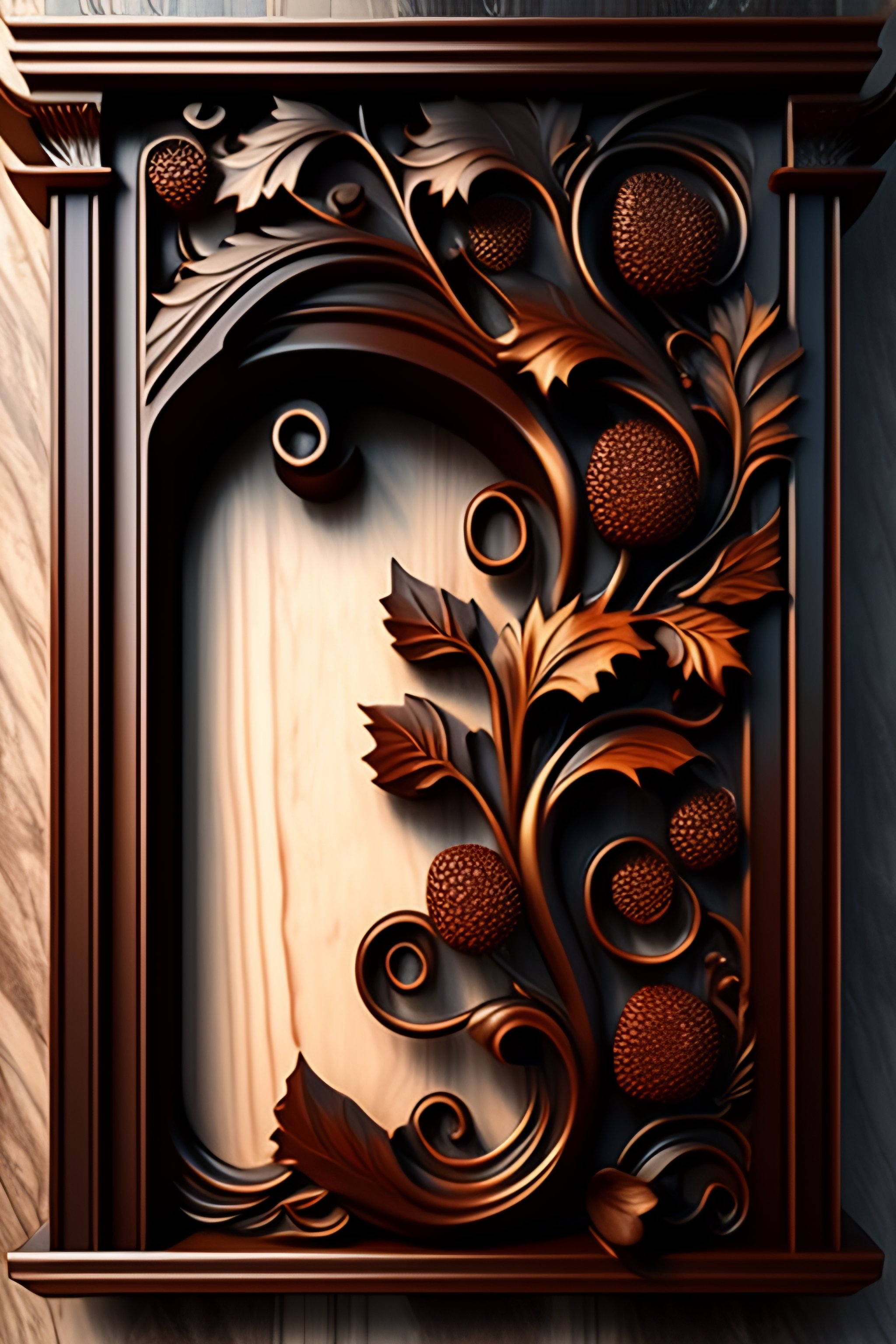 Lexica - Grape vines climbing, infinite detail, wood carving with ...