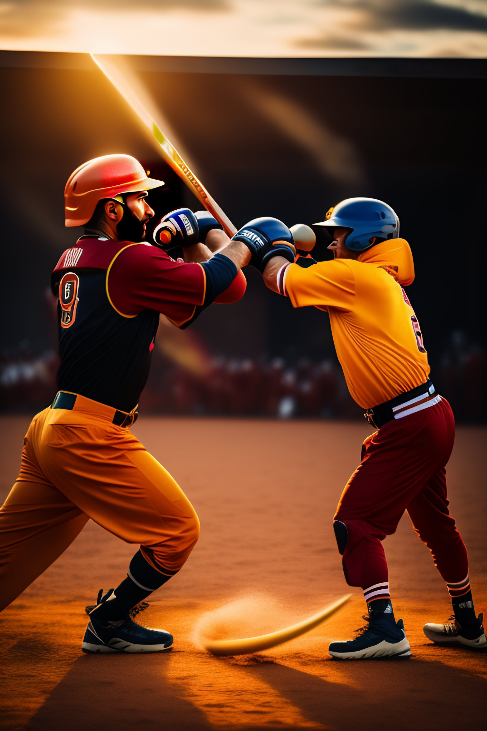 Lexica - Photo of two brothers fighting