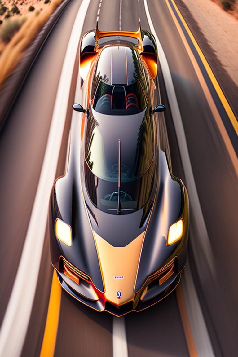 Lexica - Super car, great aerodynamics, curvy, sleek, white lines ...