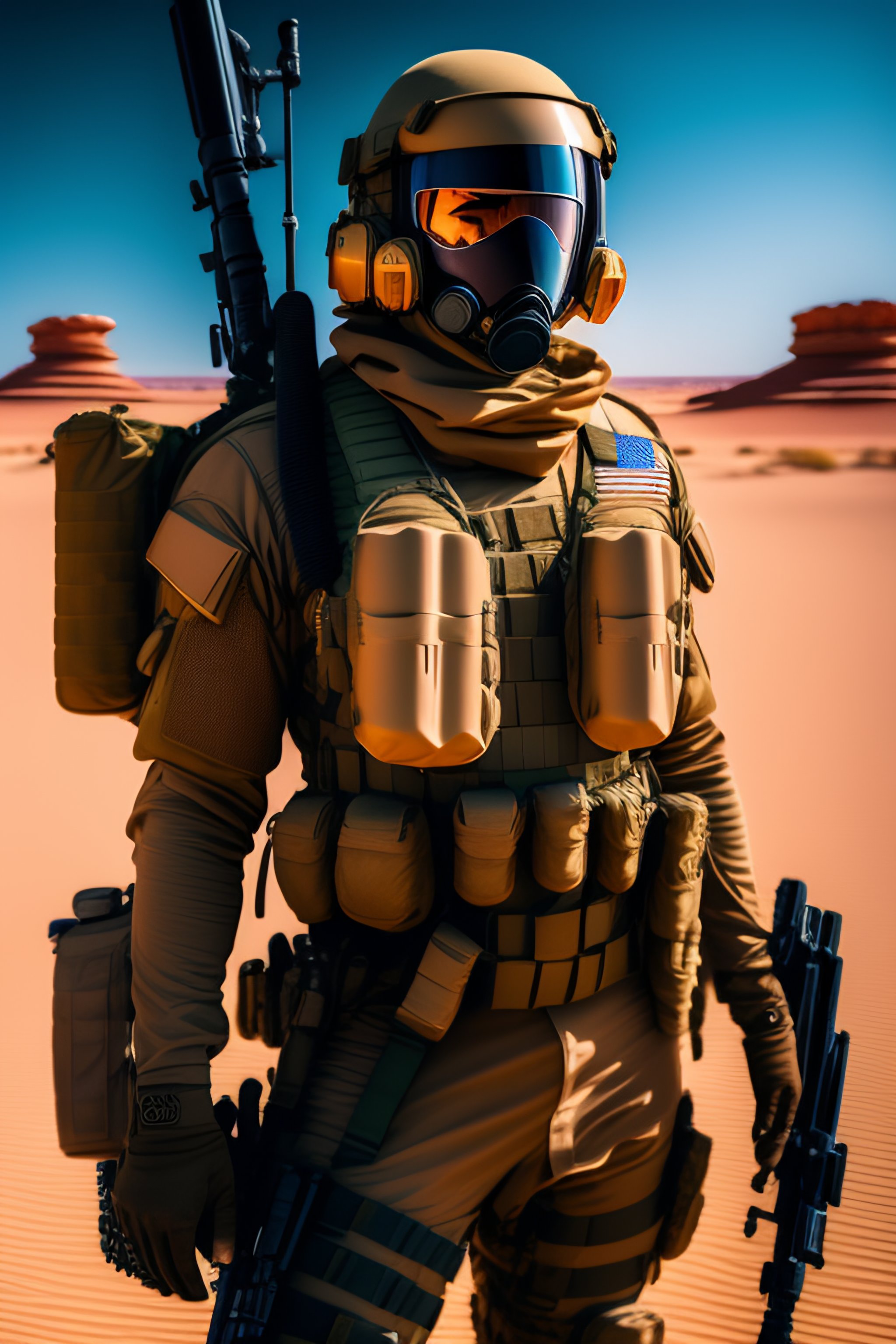 Lexica - Character, futuristic post-apocolyptic desert security force ...
