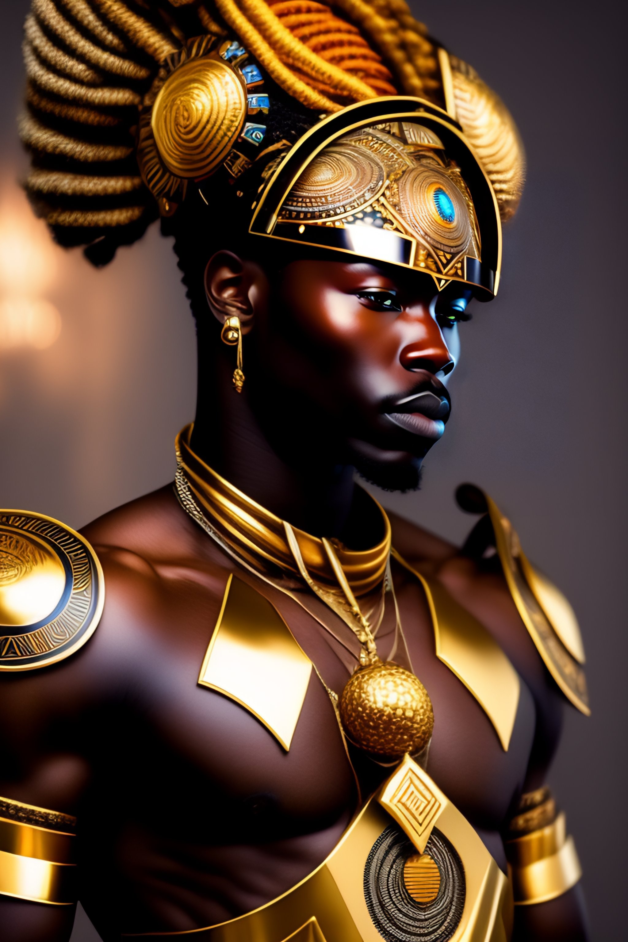 Lexica - Ultra realistic African Male thunder god fantastically ...