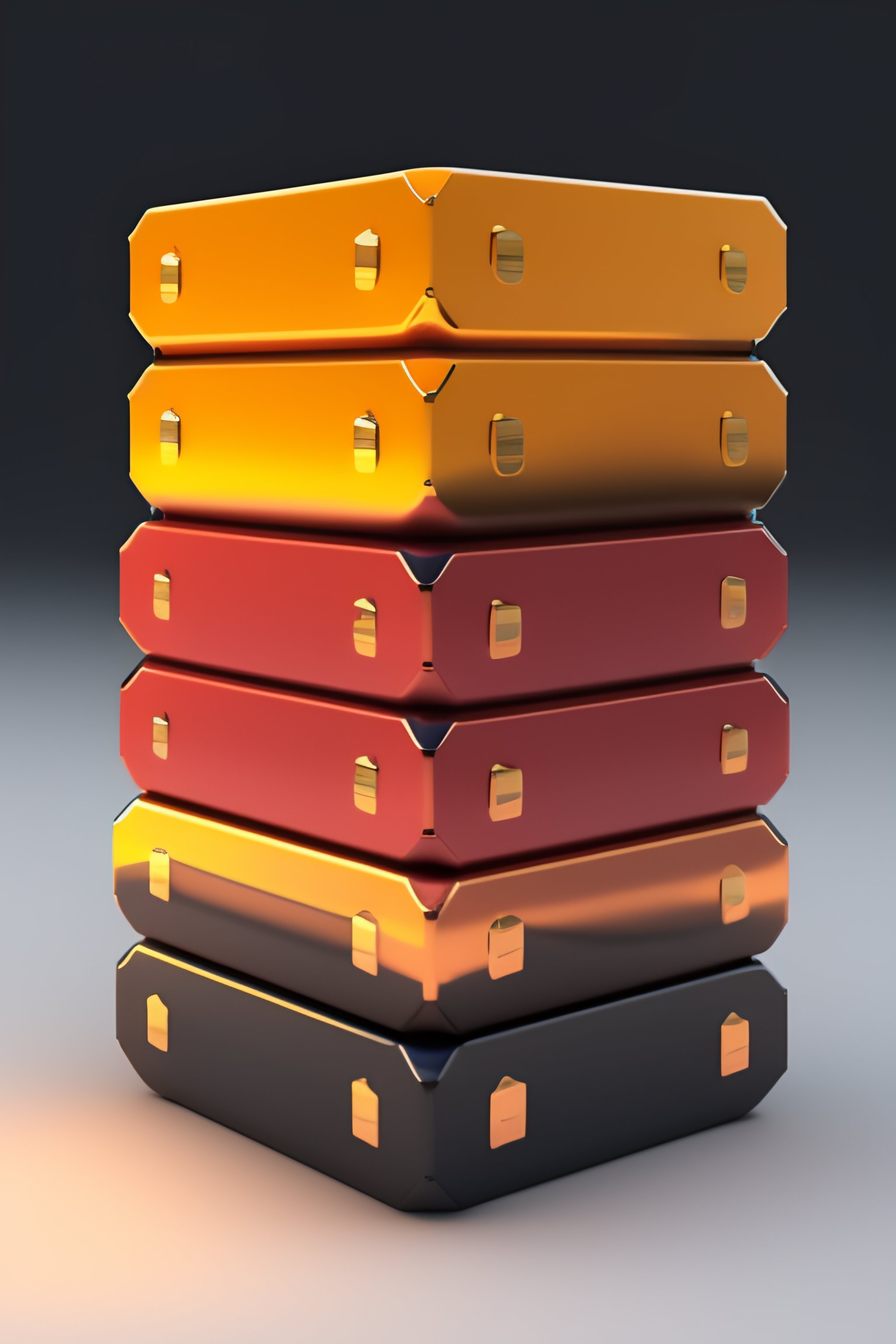 Lexica - A bunch of boxes that are stacked on top of each other ...