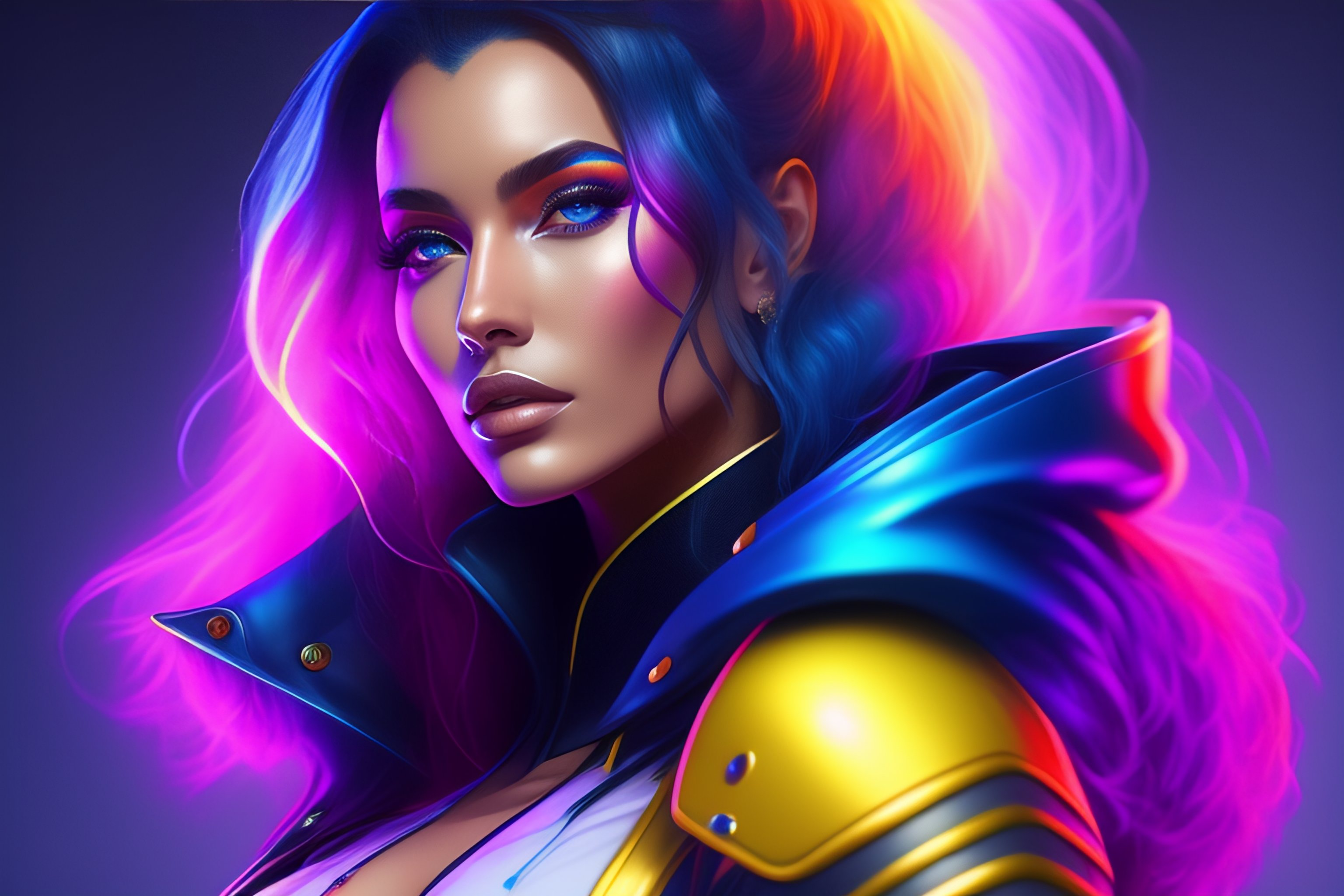 Lexica - Full body protrait, concept art of neon from valorant, digital ...