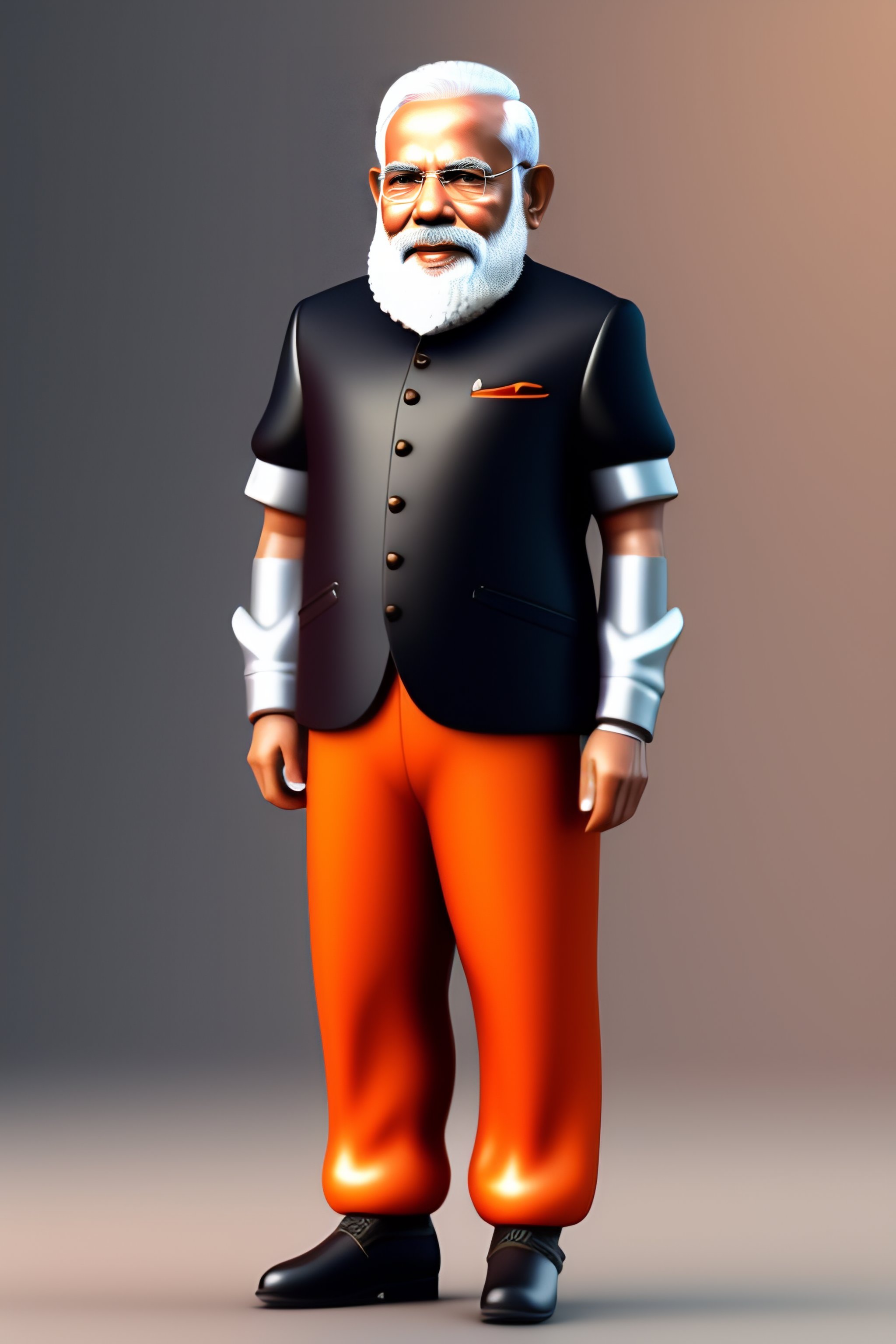 Lexica - Full body cartoon 3d render of Narendra Modi