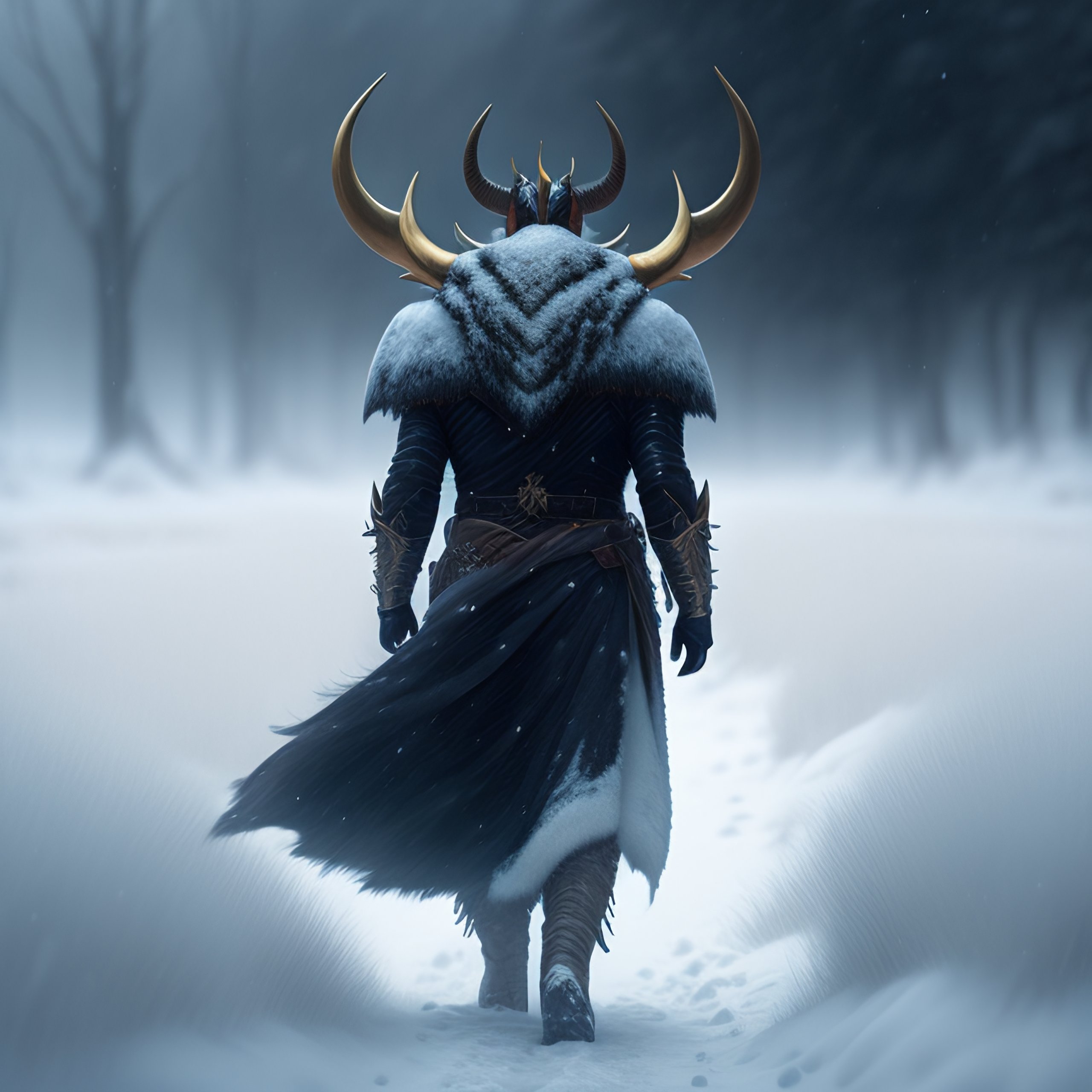 Lexica - Mysterious humanoid like monster with horns inspired by balkan ...