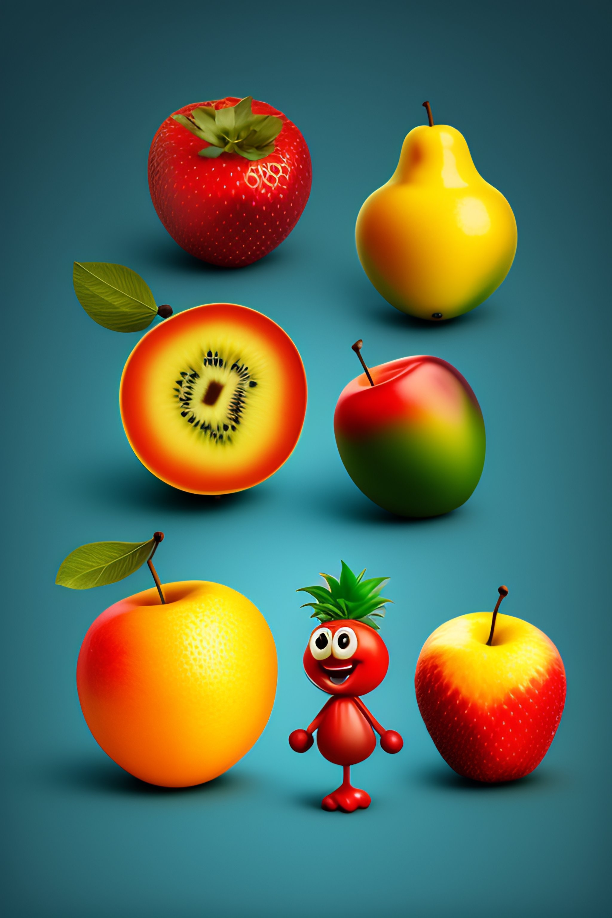 Lexica - Fruits characters with arms and legs