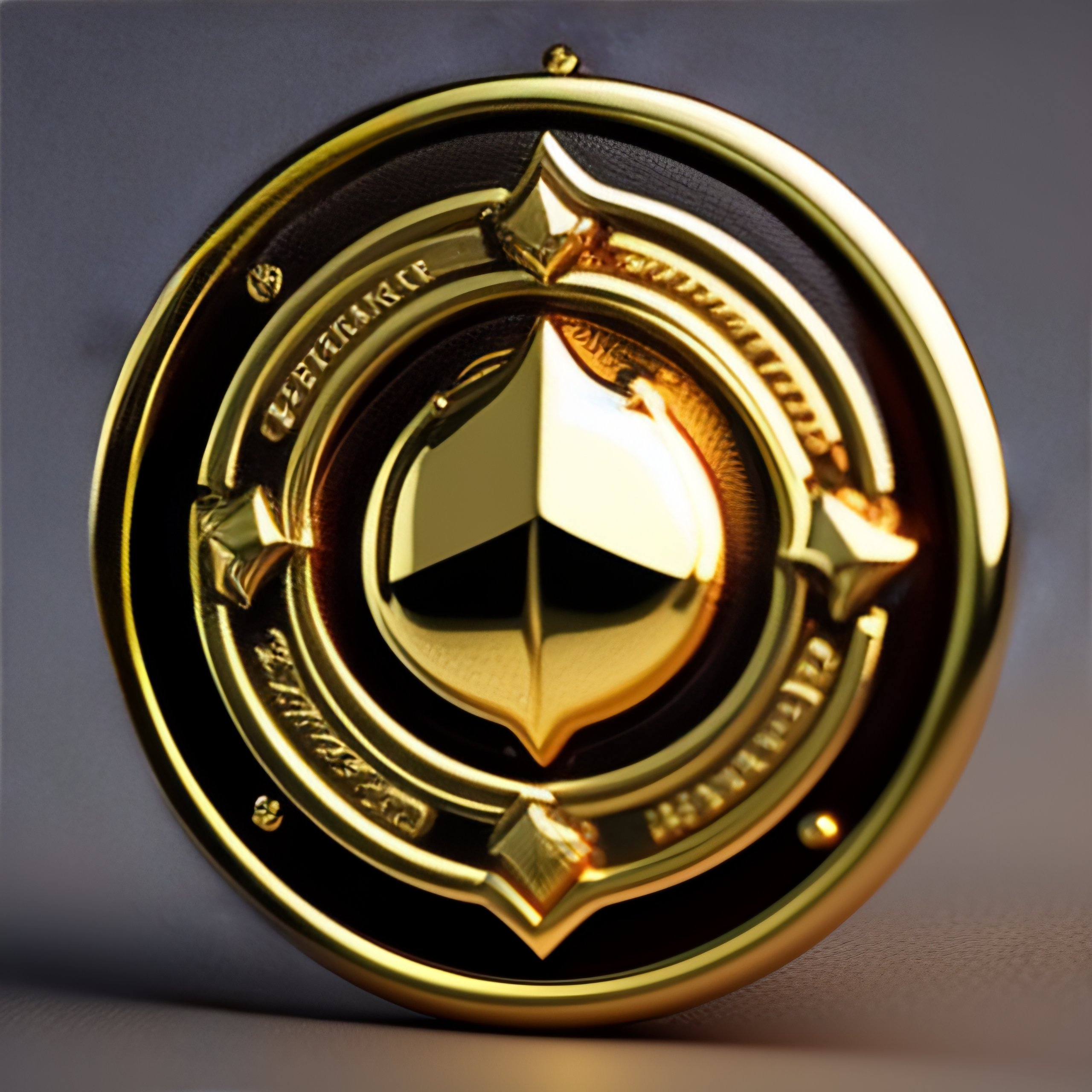 Lexica - Warlord badge made with gold leather and metal, fantasy epic ...