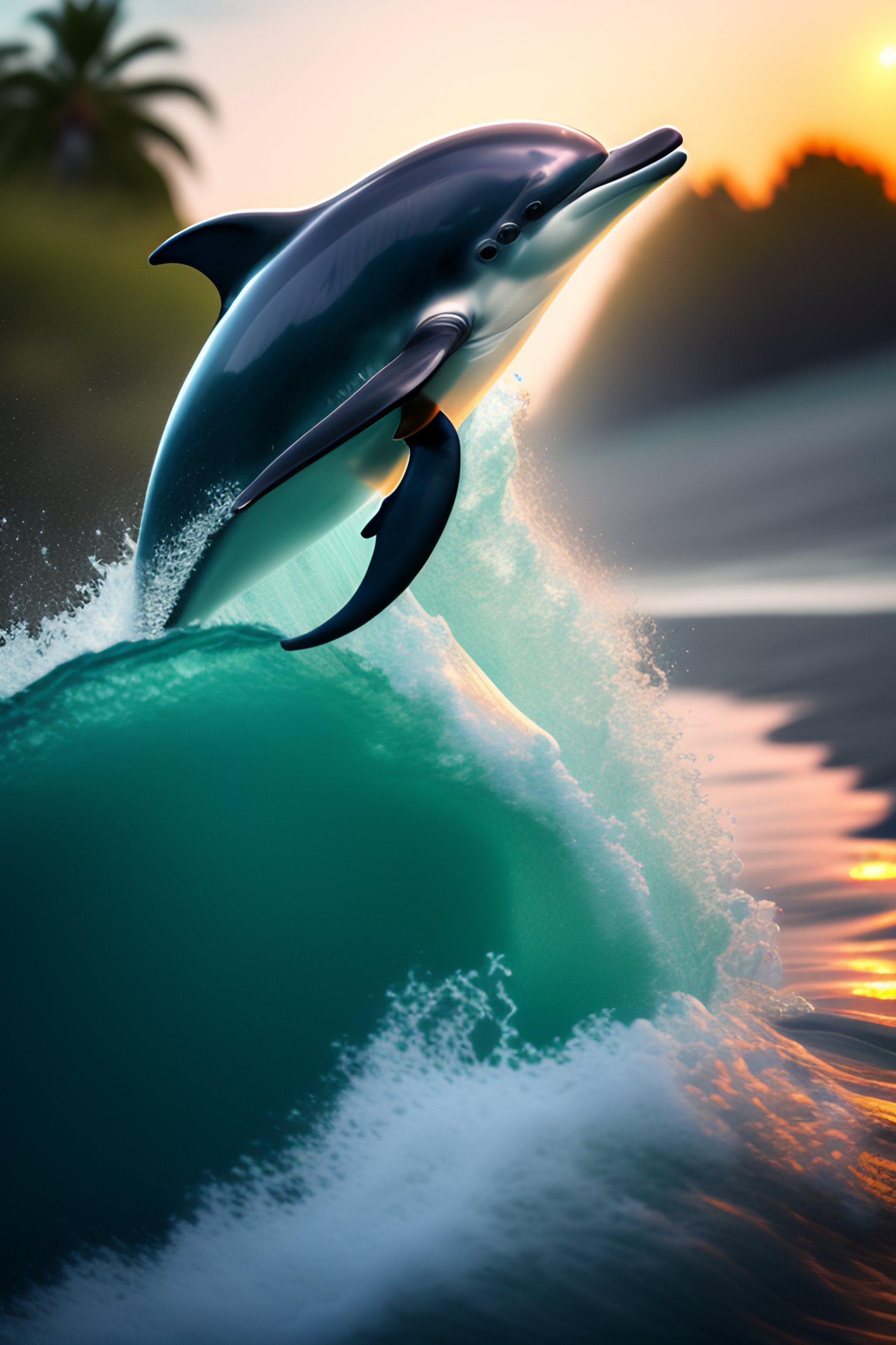 Lexica - Dolphin walking in a street