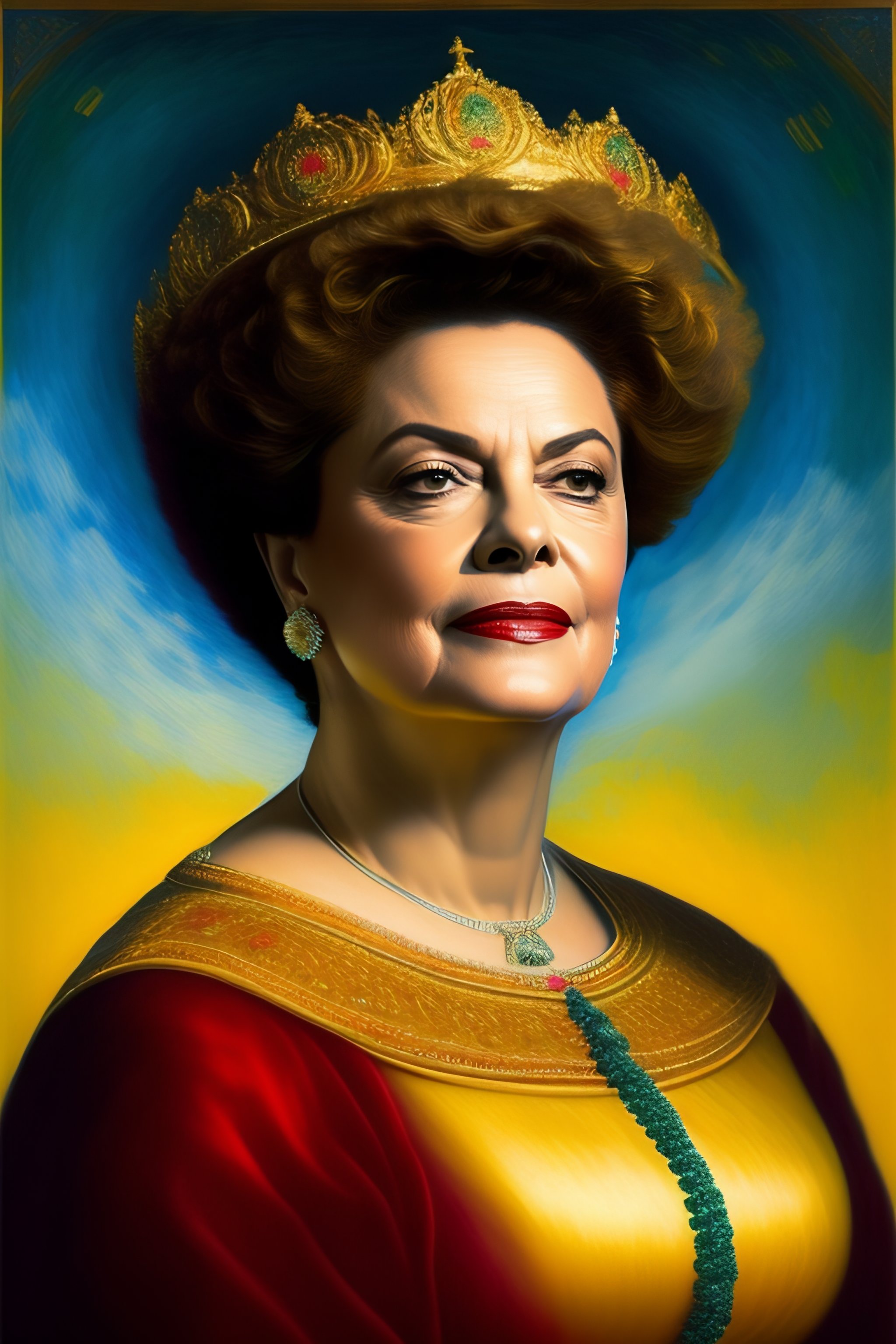 Lexica - Dilma rousseff as god, heaven, portrait, renaissance painting ...