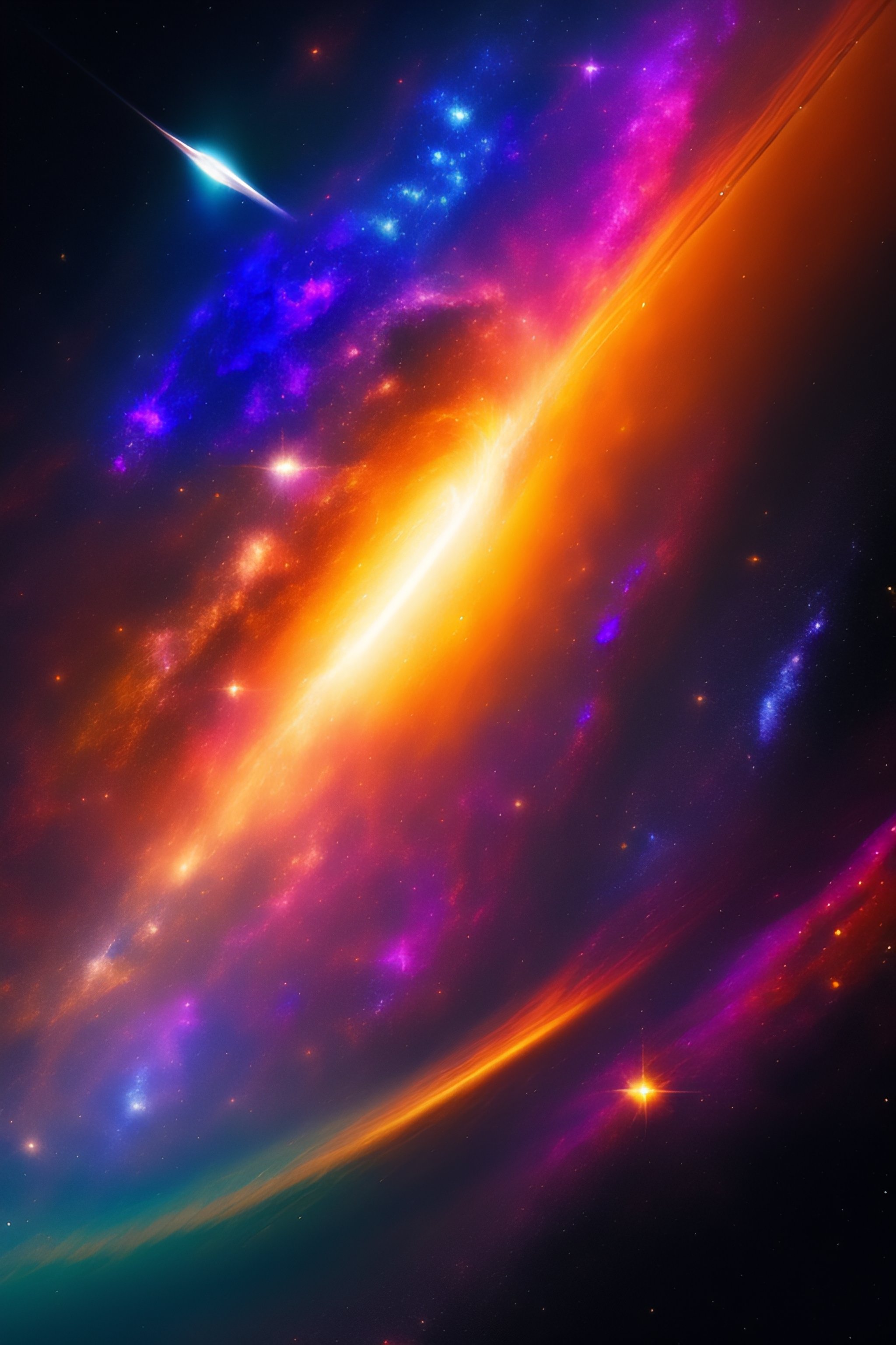 Lexica - Cosmic space scene lots of color sharp resolution, galaxies ...