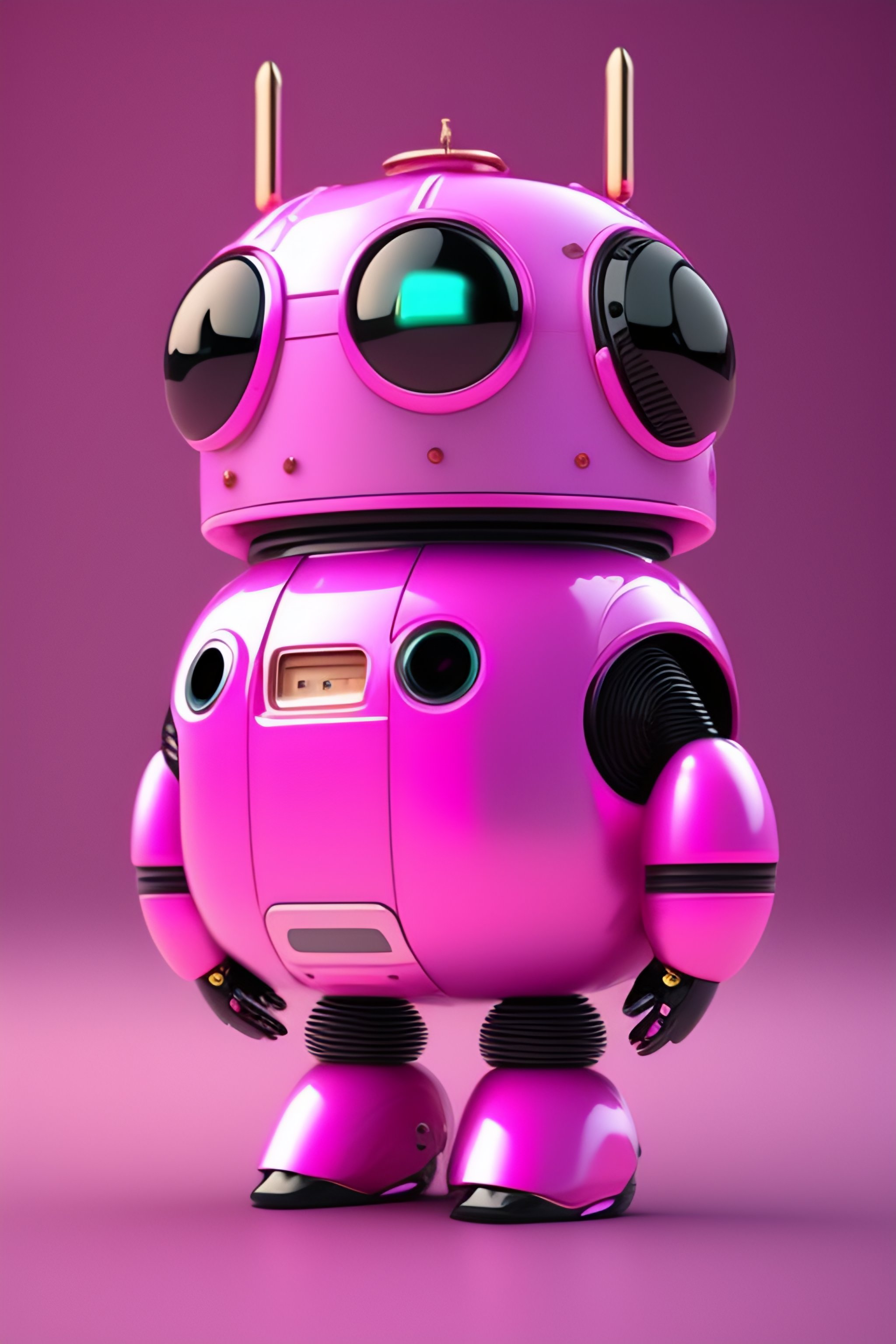 Lexica - 3d render of cute pink robot in astro suit by pixar