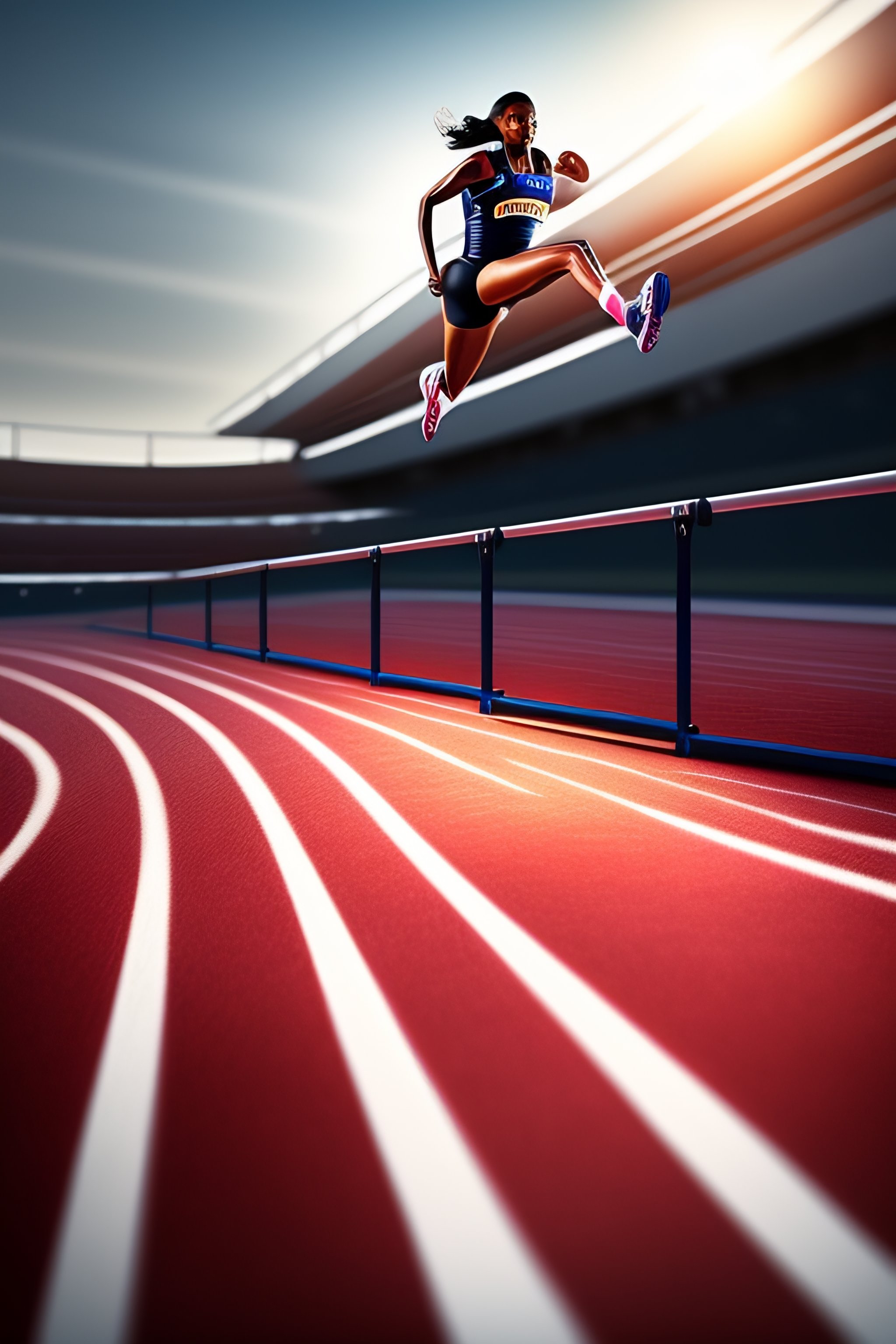 Track And Field Background Hurdles