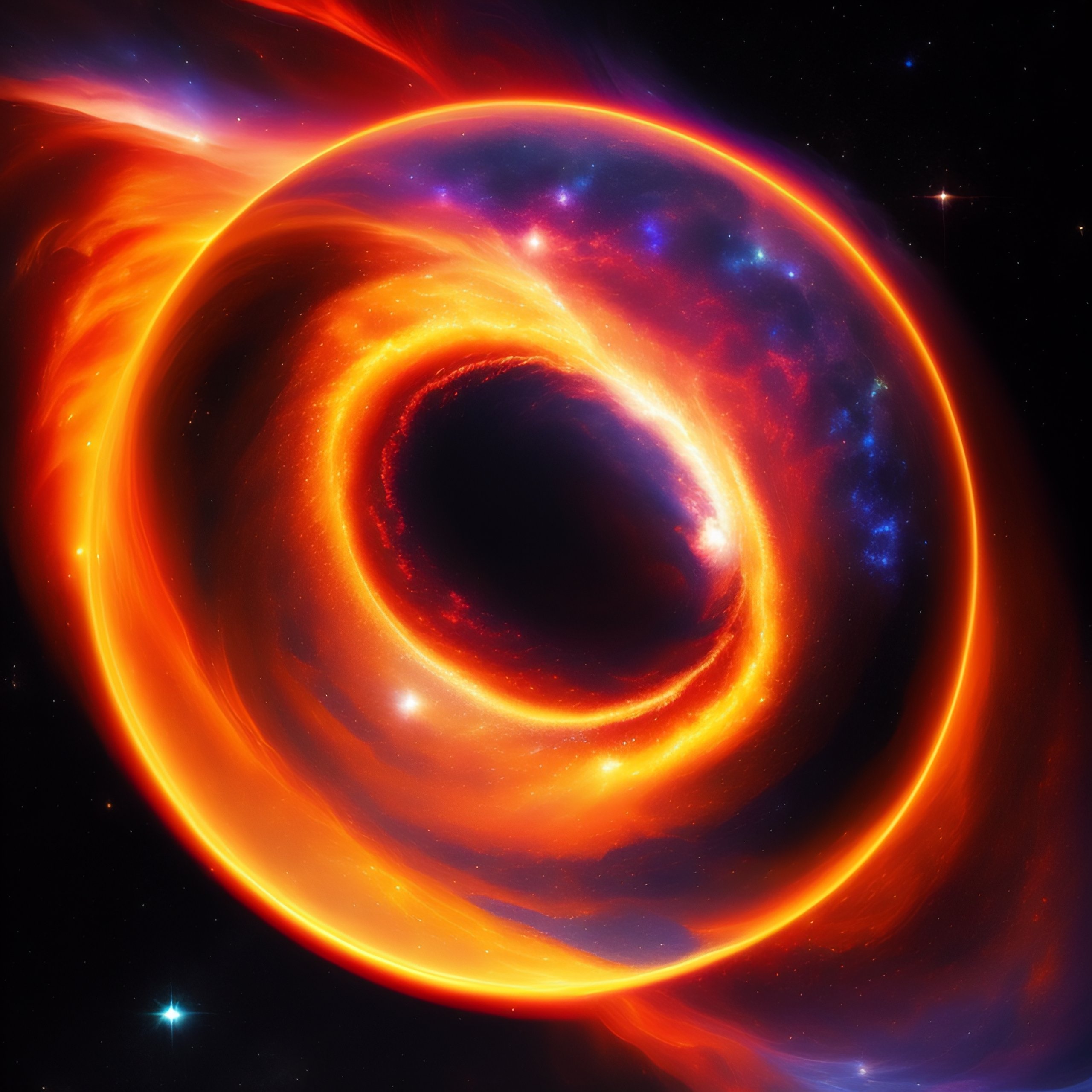 Lexica - Galaxy made of flames