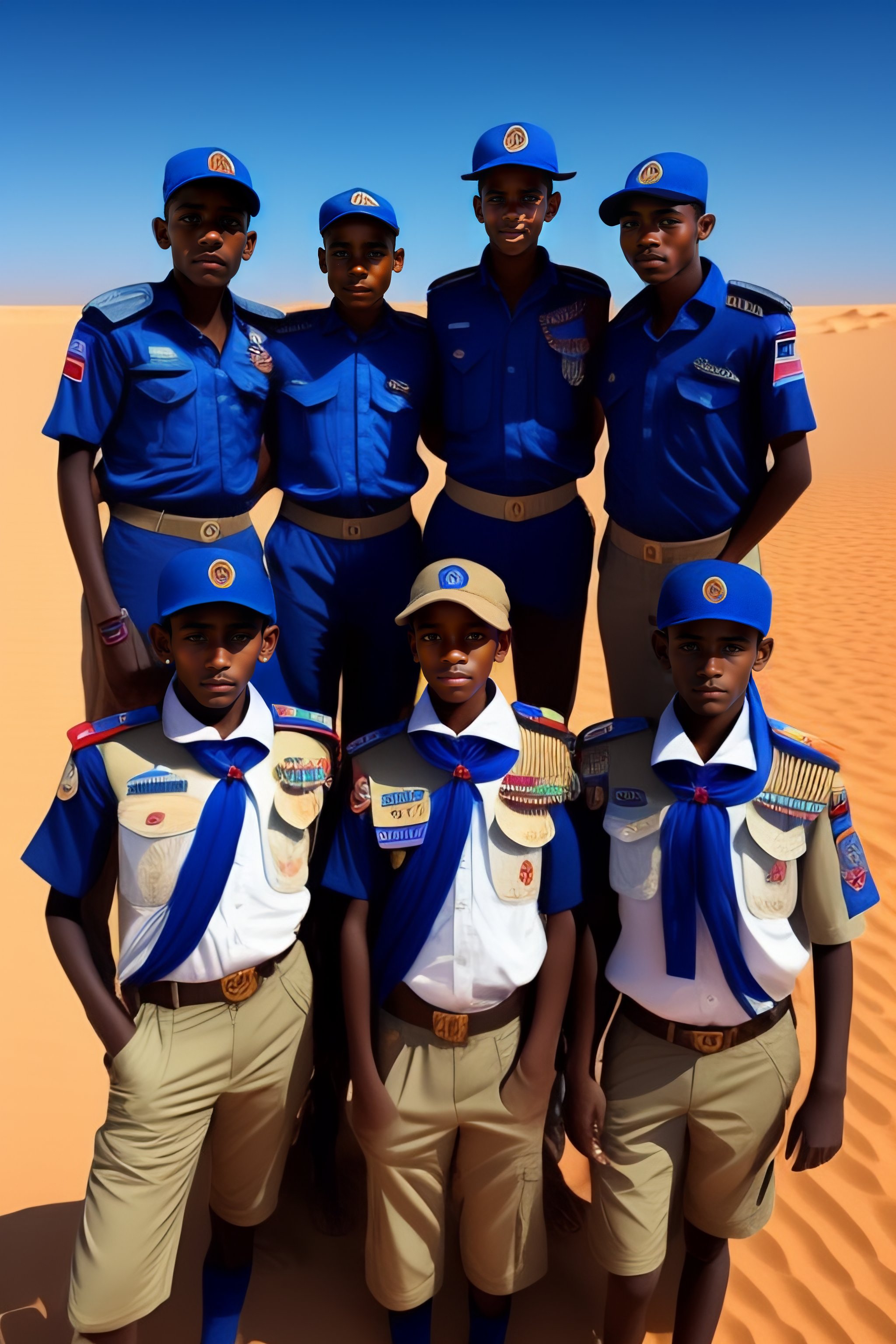 Lexica - Troupe des 8 scouts Boys de 15 ans avec tenu unique chemise ...