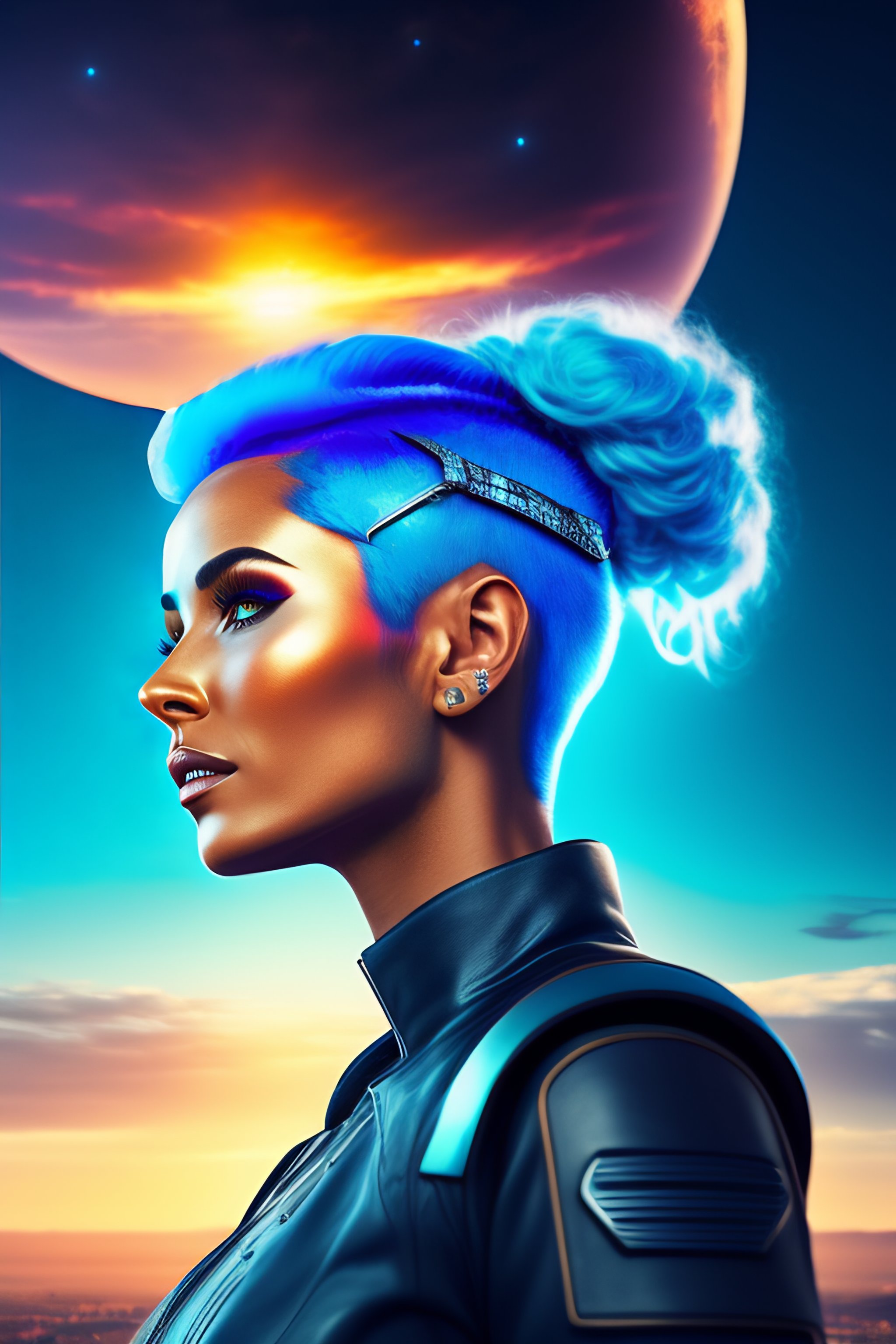 Lexica - Dystopic future, alien space ship above the sky, earth as a ...