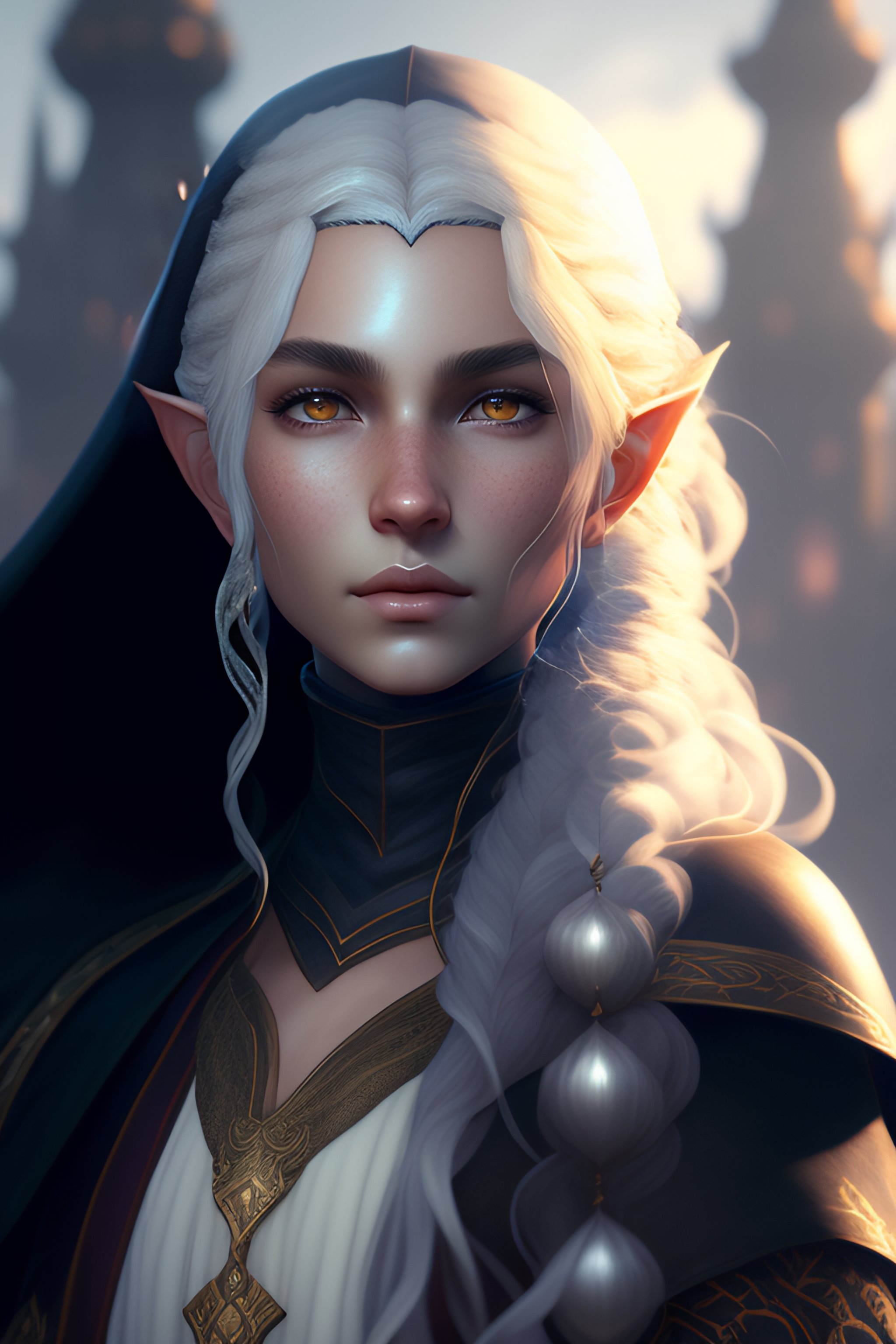 Lexica - Highly detailed portrait of a young elf medevial girl with a ...