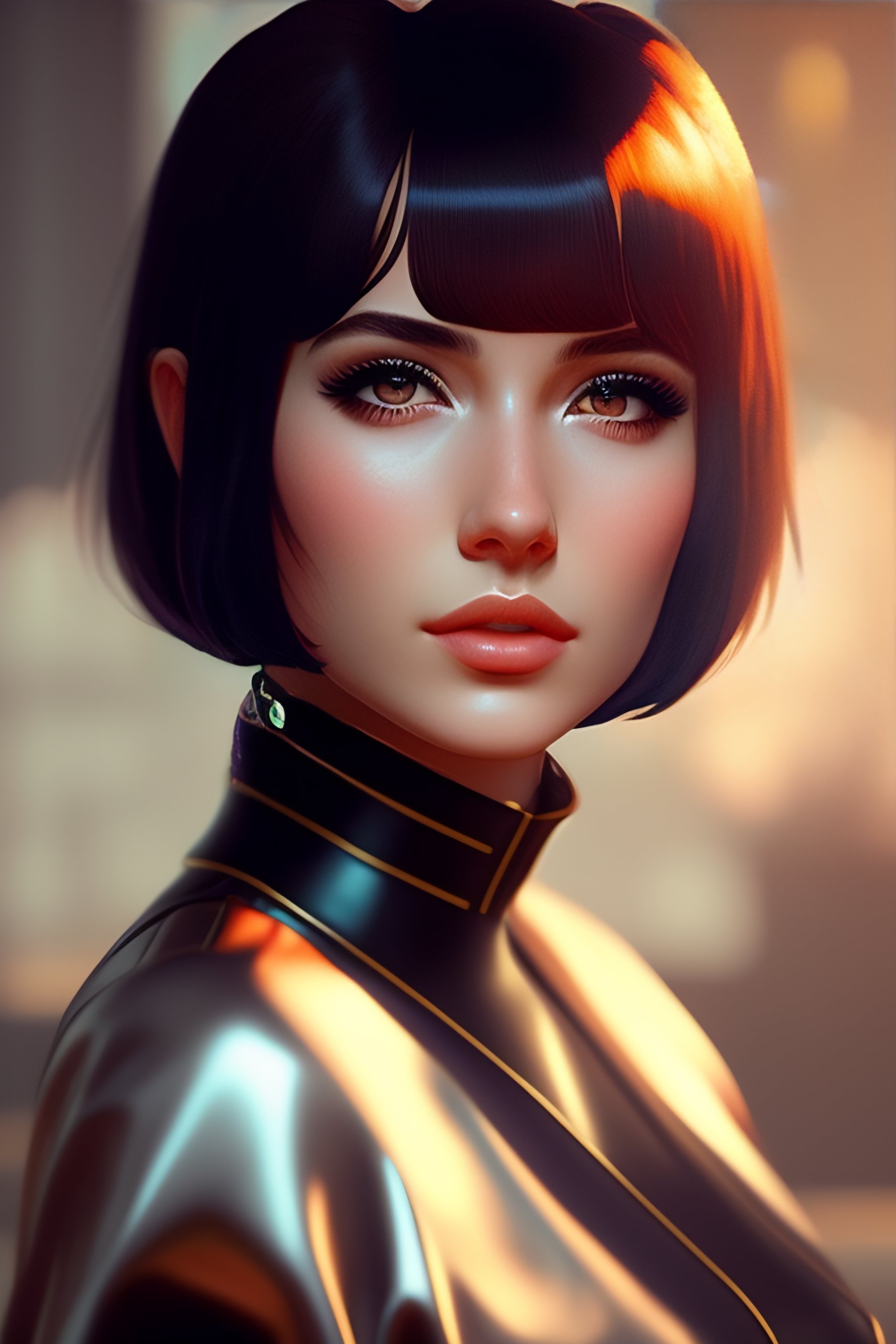 Lexica - Mathilda, cute girl, short silky hair, velvet, kitty ears ...