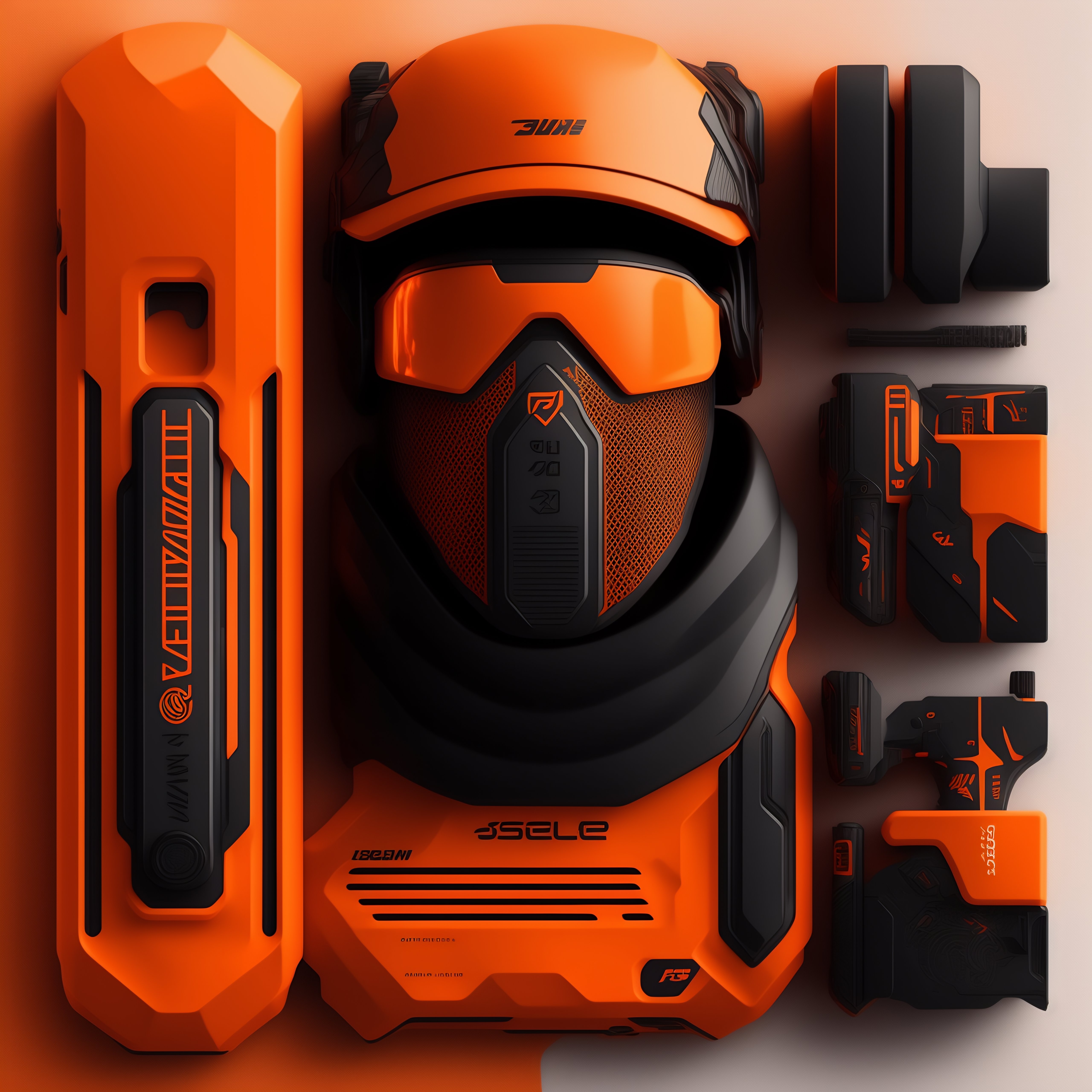 Lexica - CS-GO man terrorist skin, hollographic orange details color ...