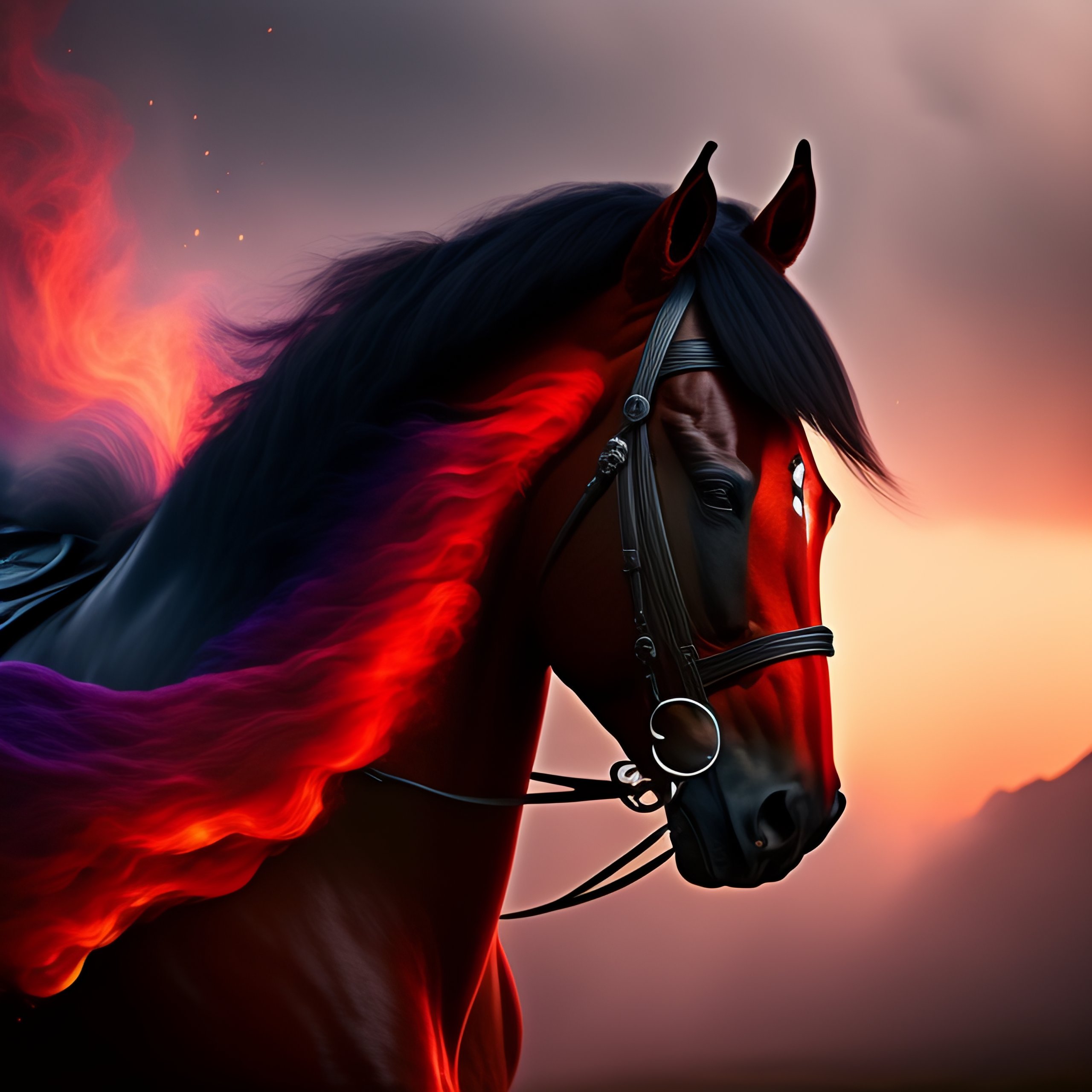 Lexica - Closeup portrait dnd art for a a rainbow demon, a gigantic ...