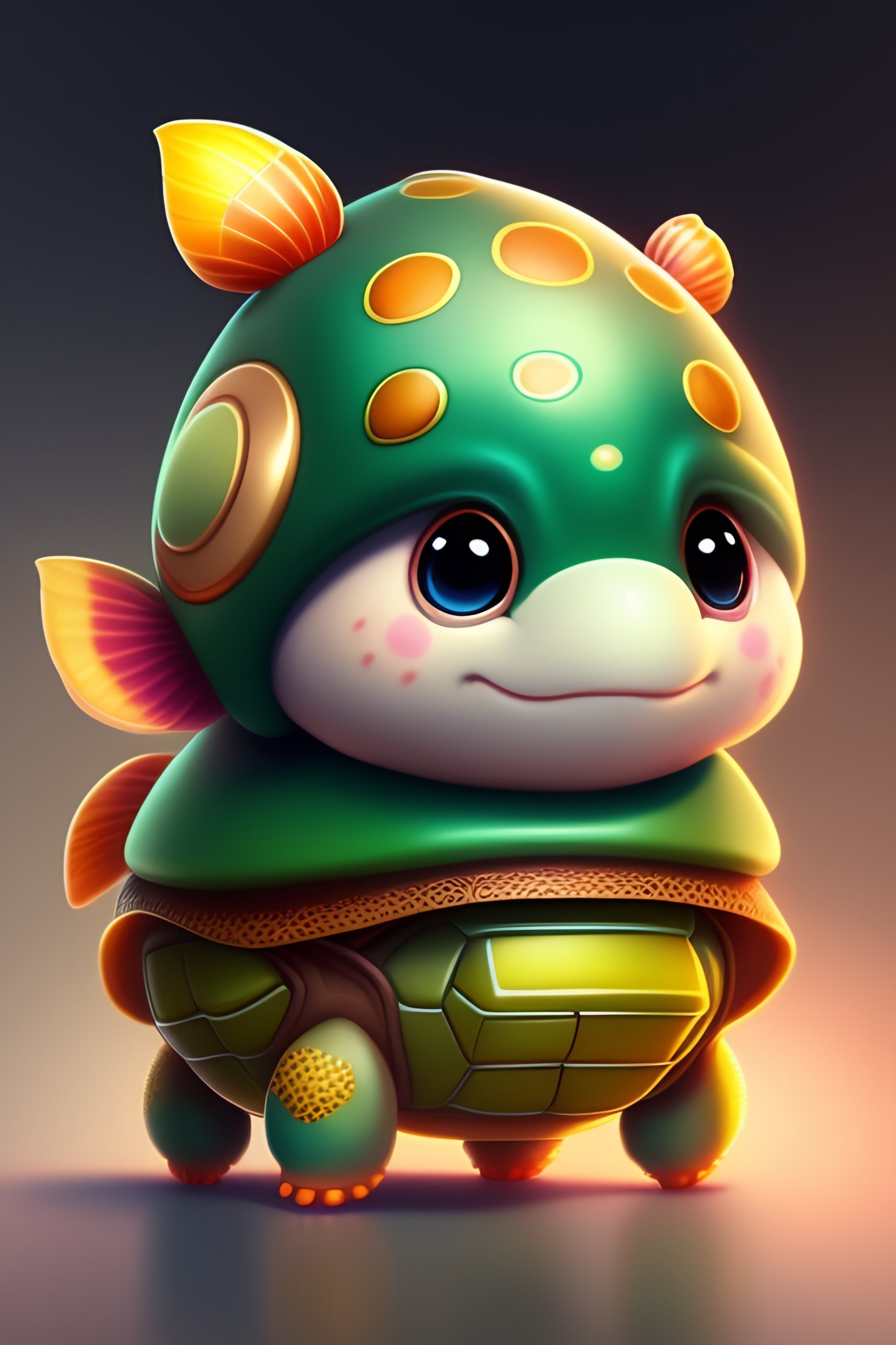 Lexica - Cute and adorable cartoon turtle baby, fantasy, dreamlike ...