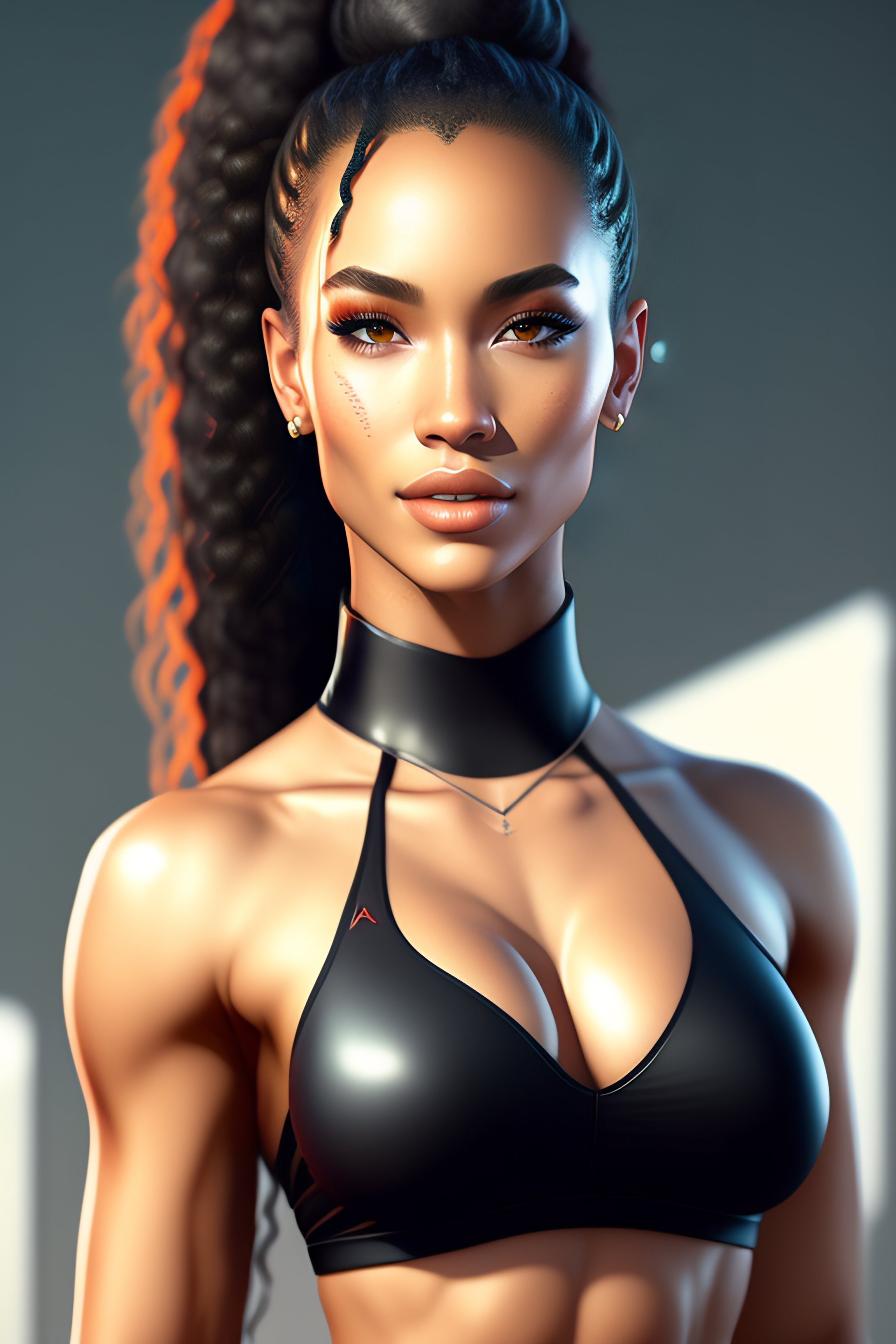 Lexica A Masterpiece Ultrarealistic Ultradetailed Full Body View Of Sexy Anime Girl That Looks