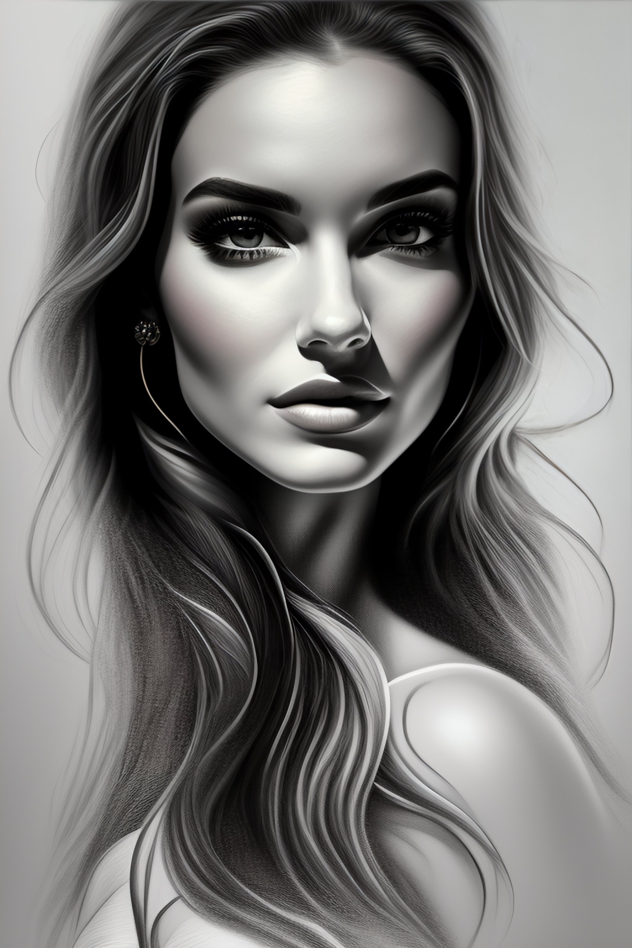 Lexica - ! dream drawing of a very beautiful woman, highly detailed ...
