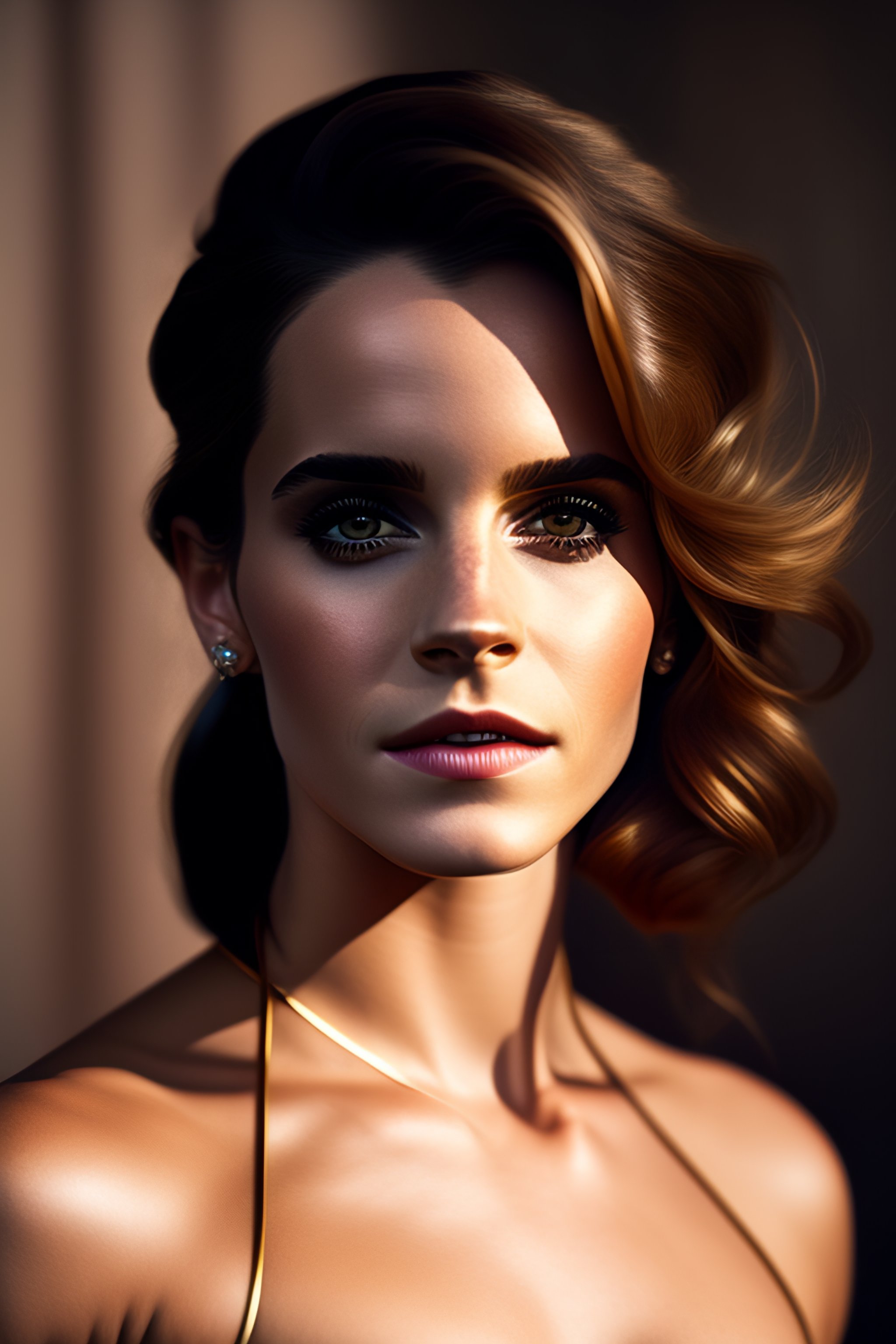 Lexica - Full body of Emma Watson as a warrior goddes, prominent chest ...