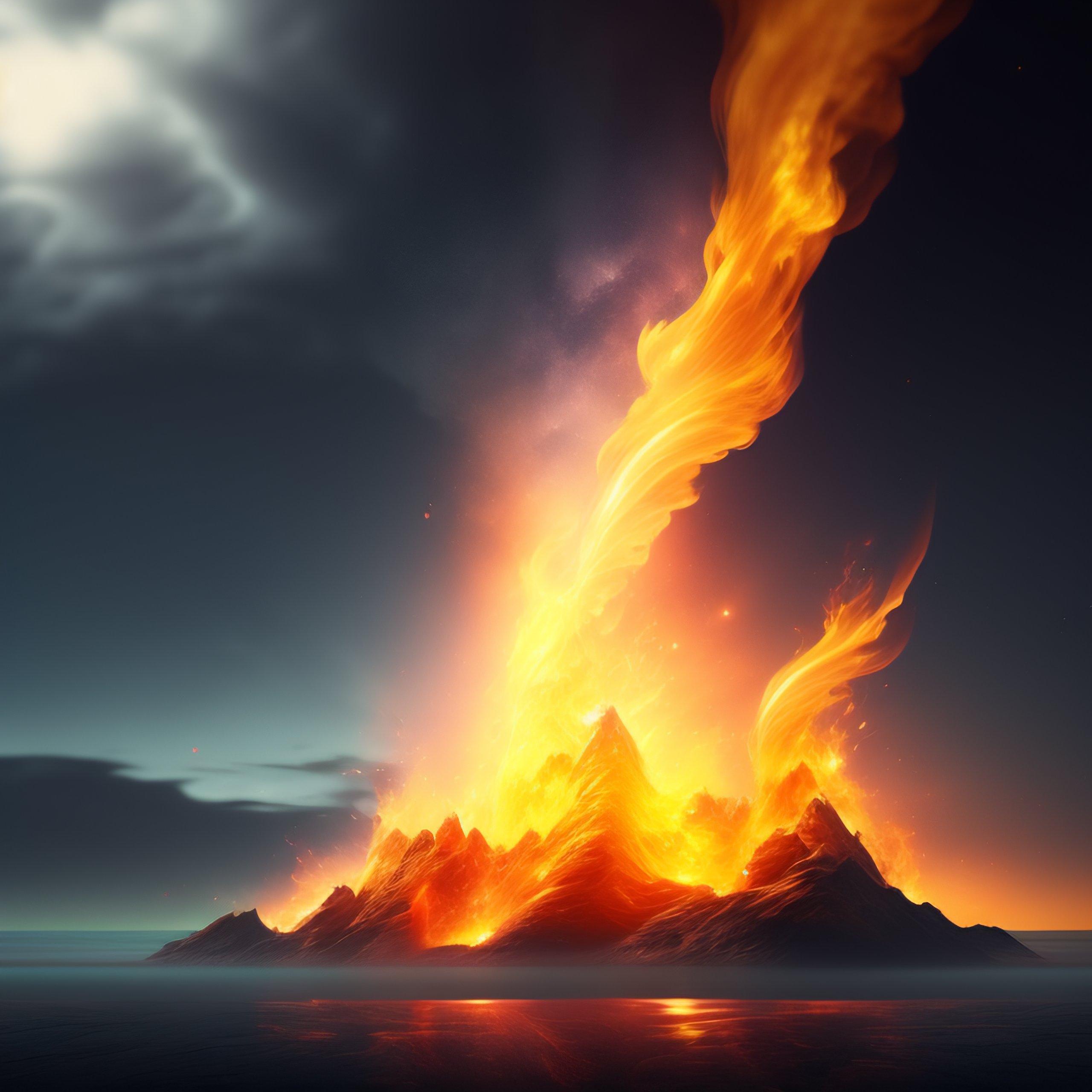 Lexica - Fire vfx background