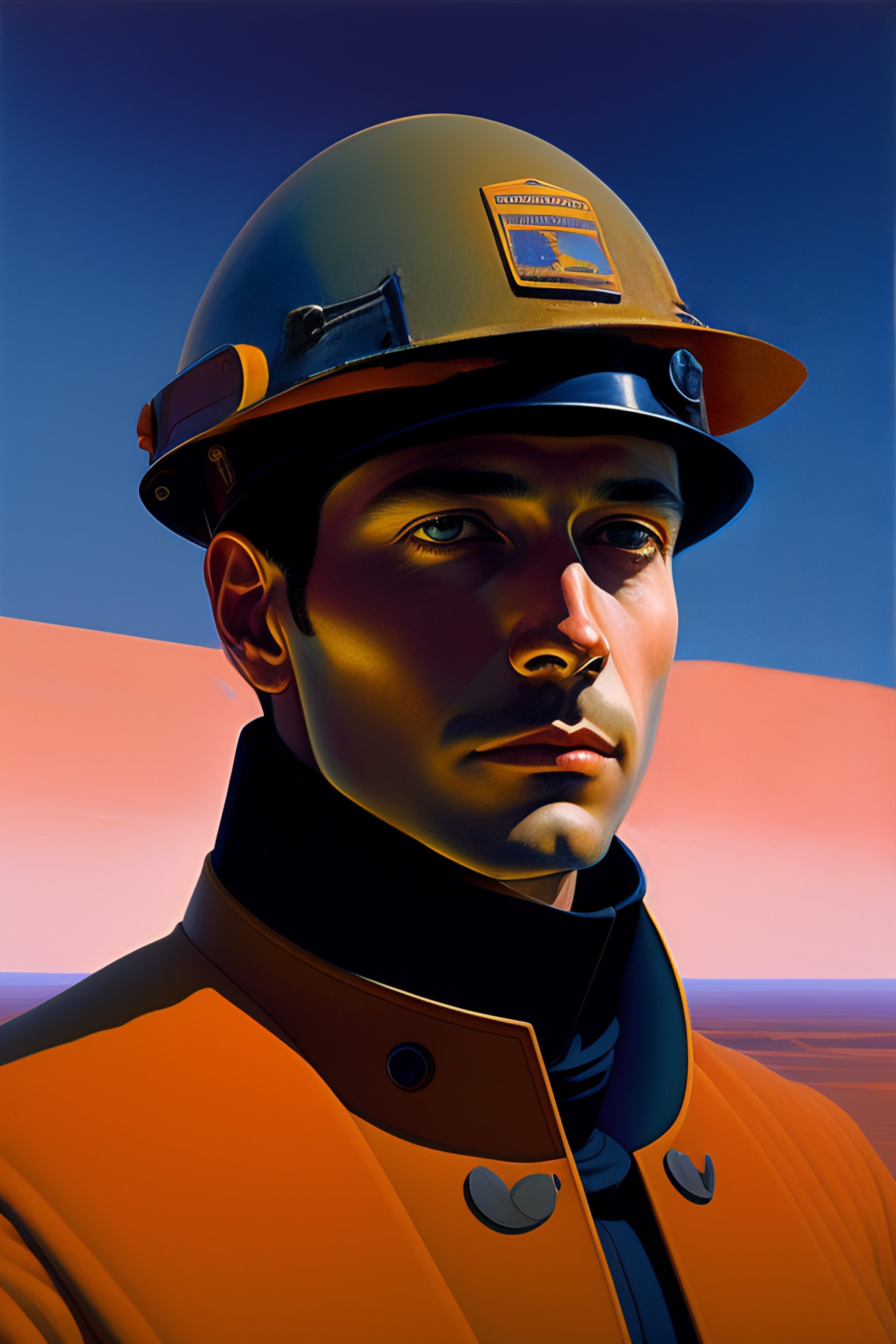 Lexica - Portrait of an engineer with helmet, very coherent, painted by ...