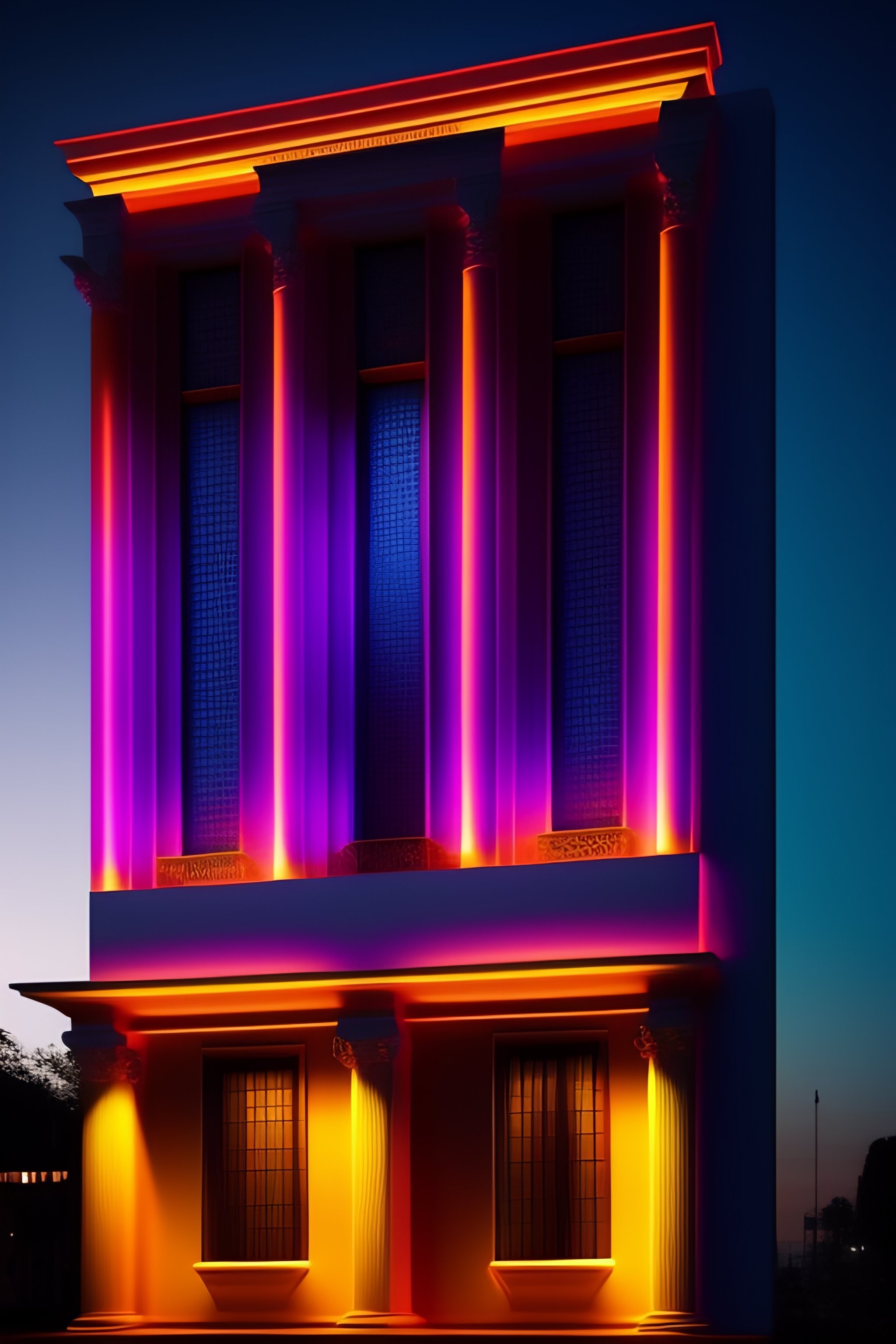 Lexica - Vj, men digital artist making a projection mapping in a facade ...
